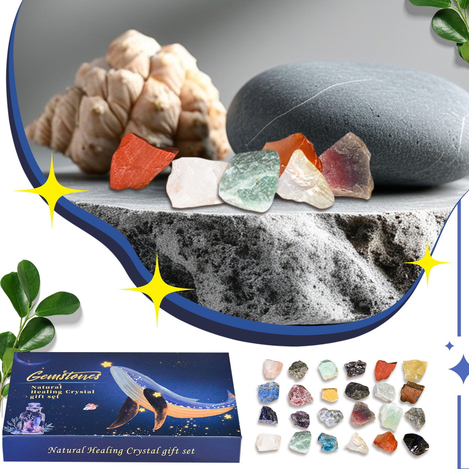 Premium Assorted Natural Raw Gemstones Collection 25 Unique Mineral ...