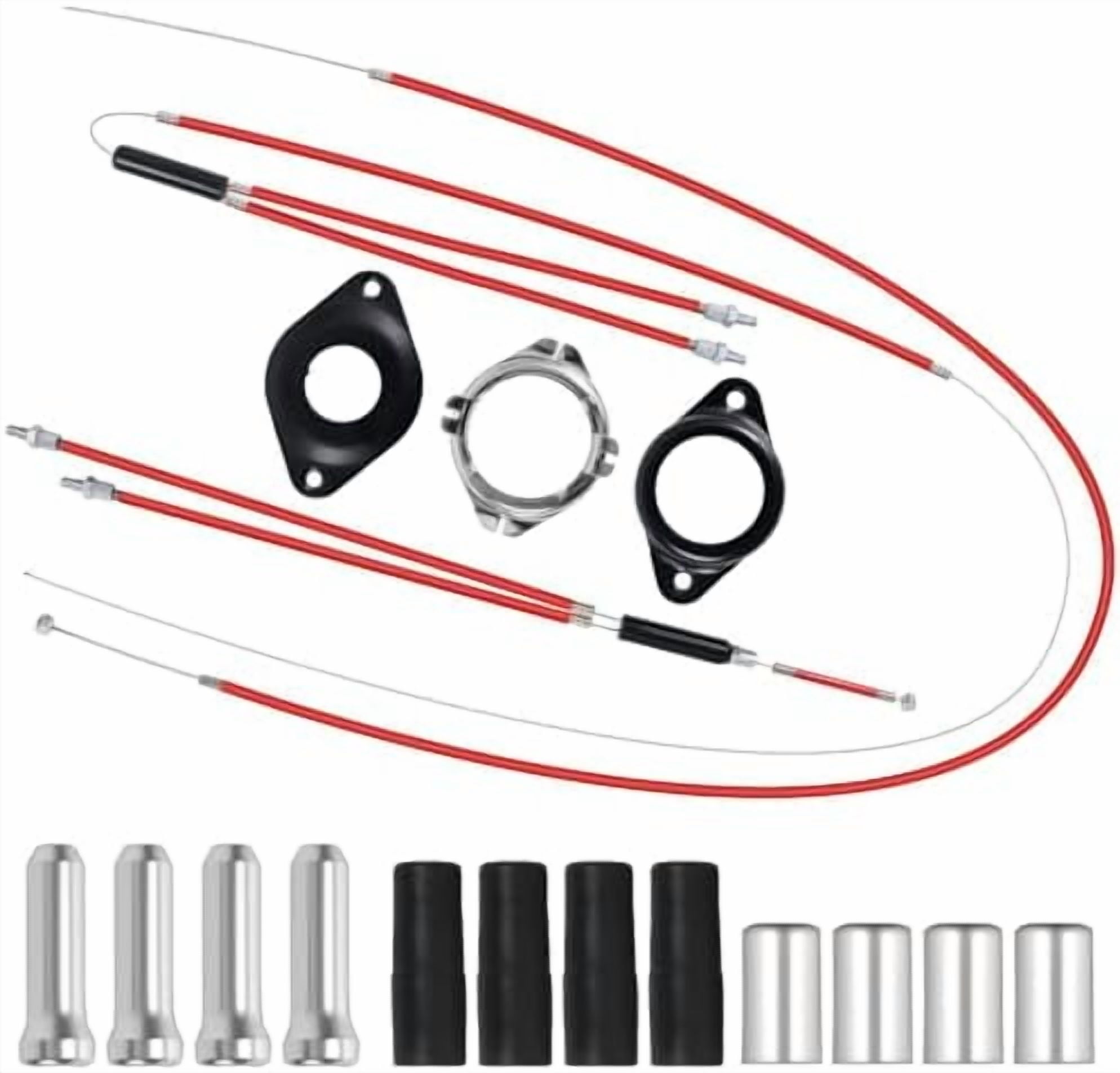 Premium BMX Bike Gyro Brake Cable Full Kit - Front & Rear (Upper ...