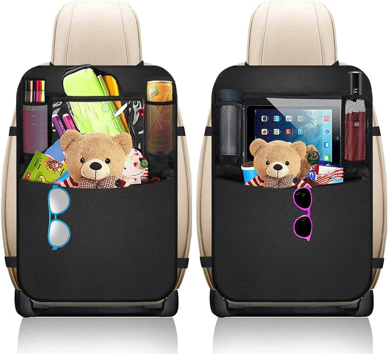 Premium Backseat Organizer for Kids 2 Pack, Heavy Duty Waterproof and ...