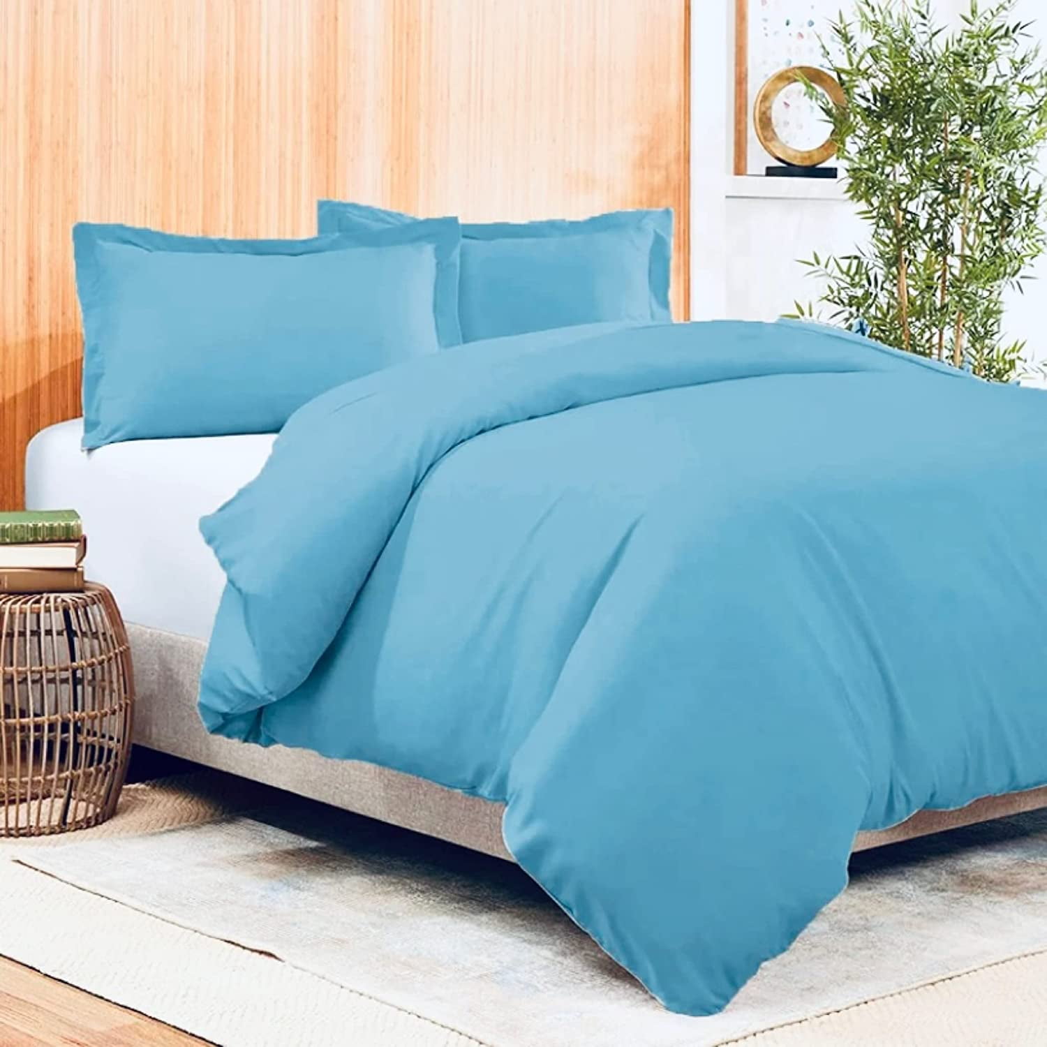 Premium Bamboo Duvet Cover, 1 Piece Set, Double Brushed Bamboo Blended ...