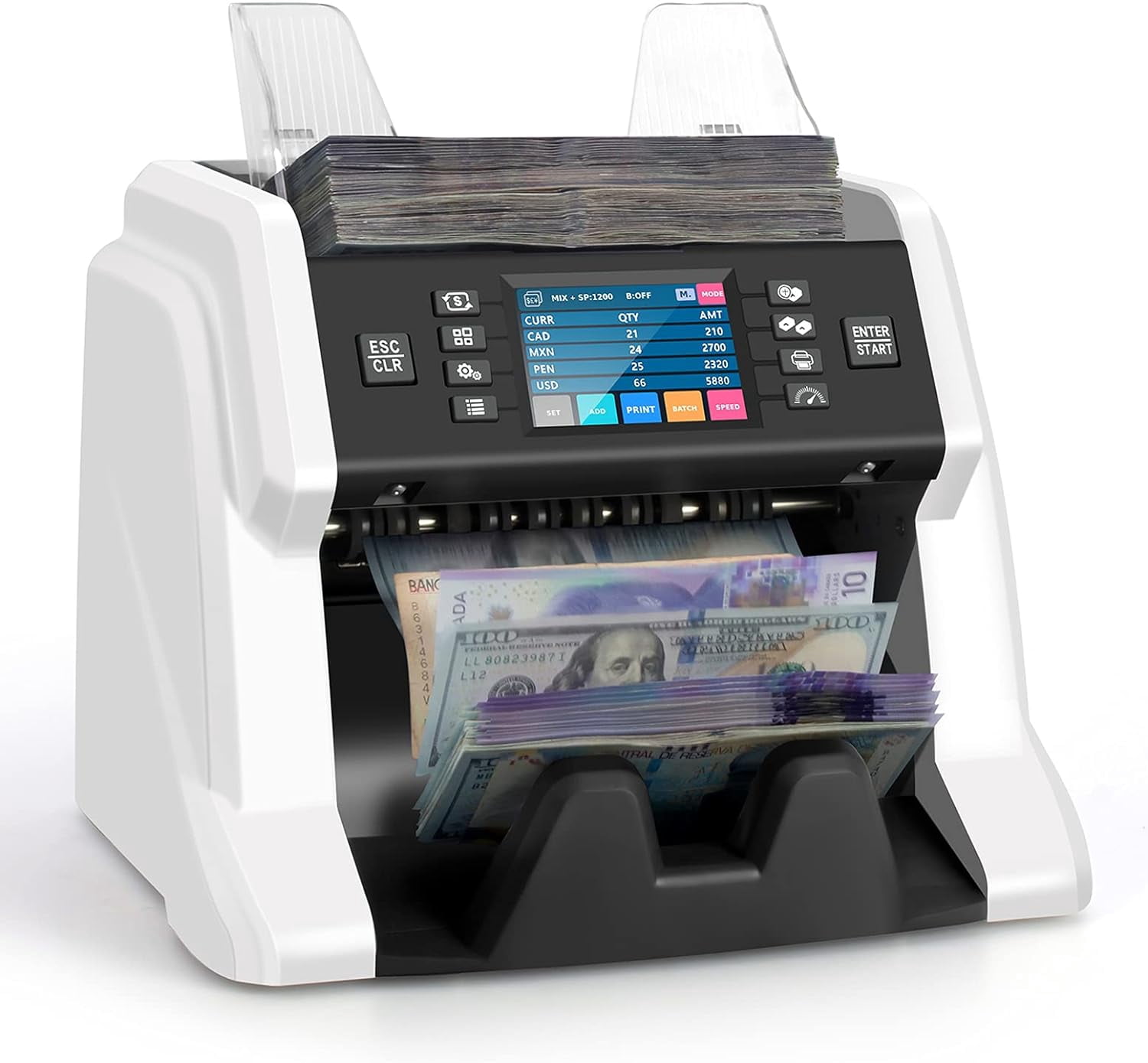Premium Bank Grade Mixed Denomination Bill Counter, Multi-Currency ...