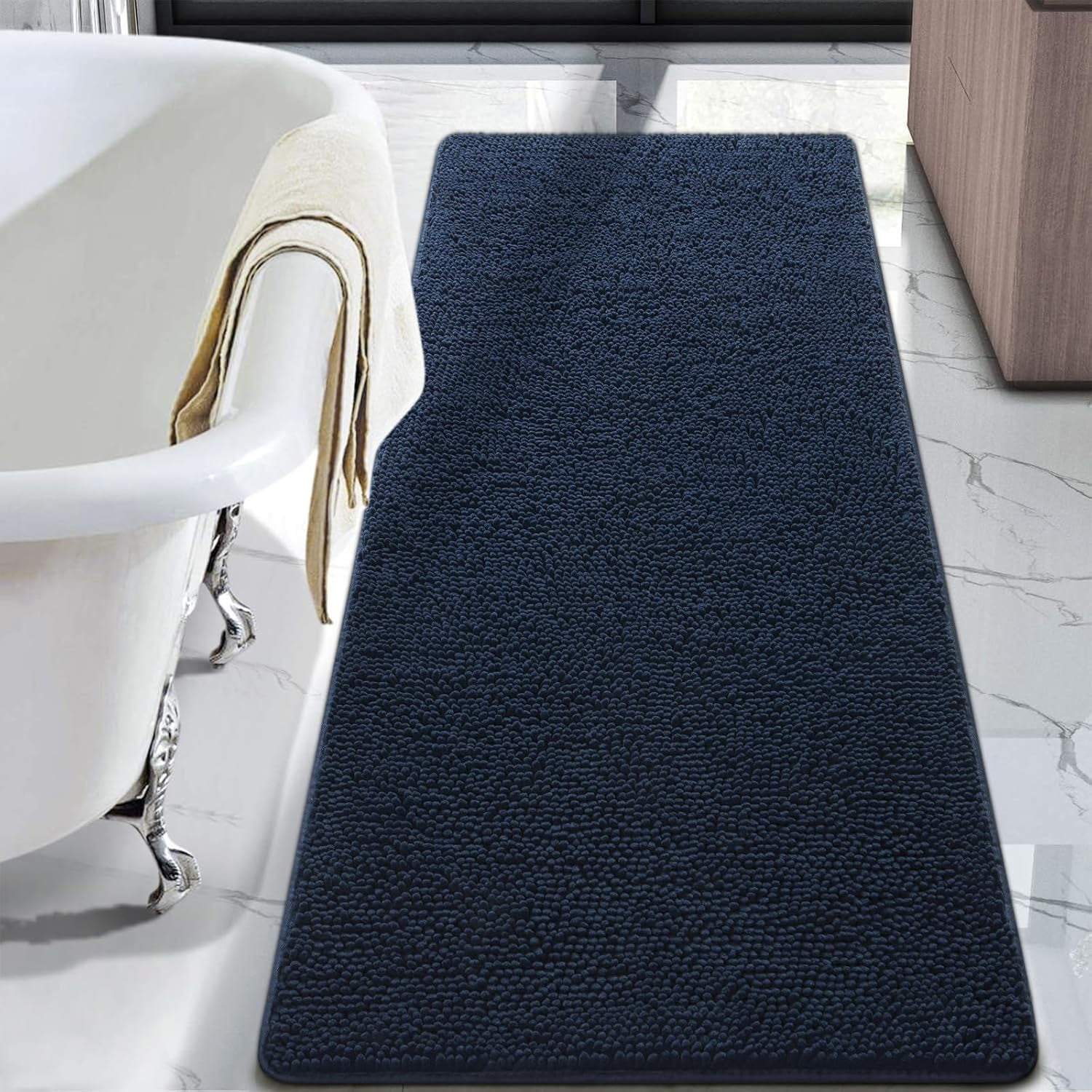 Premium Bathroom Rug Set - Extra Large 24x60 Inch Shaggy Bath Mat ...