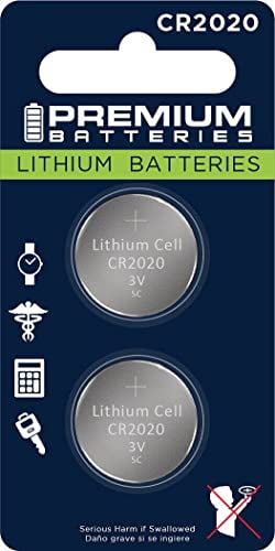 Premium Batteries CR2020 Lithium 3V Coin Cell Battery Child-Safe (2 ...