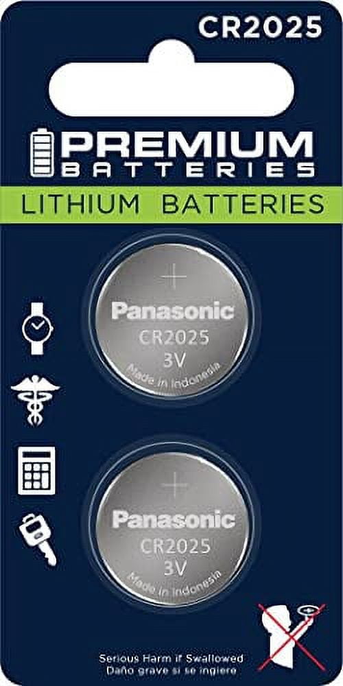Premium Batteries CR2025 Battery Lithium 3V Coin Cell Child-Safe (2 ...