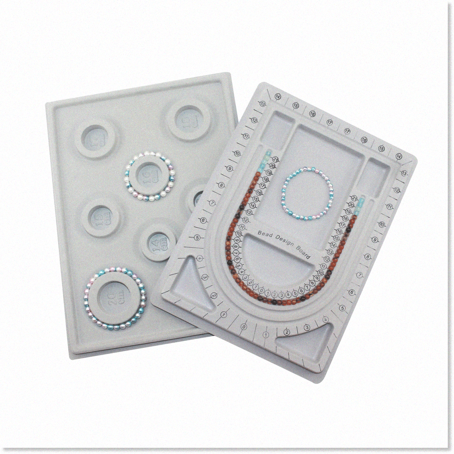 2-Piece Beading Boards Set: Effortlessly Create Stunning DIY Jewelry ...