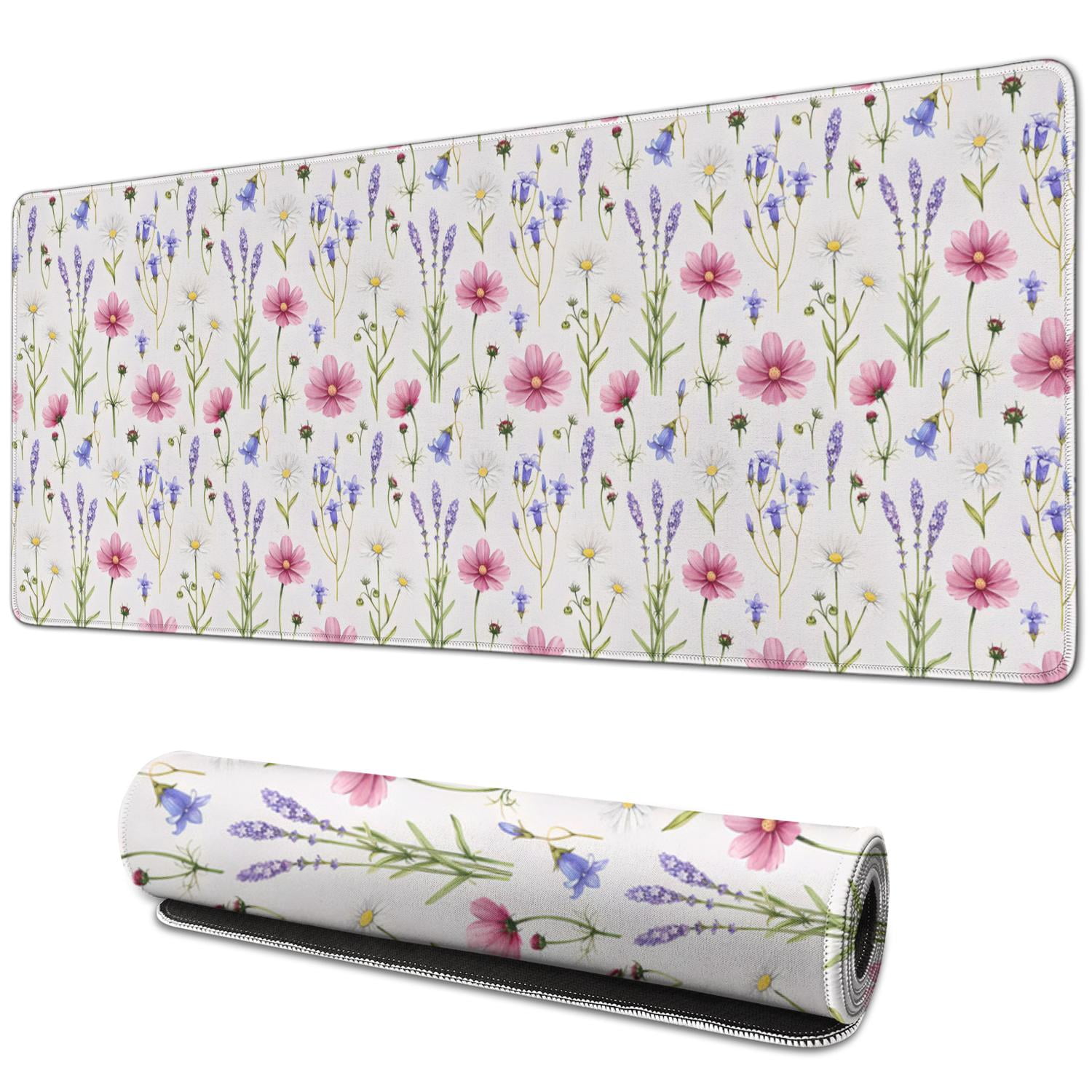 Premium Beautiful Flowers Gaming Mouse Pad - XL Anime Desk Mat, Large ...