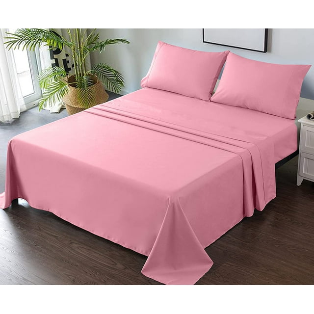 Premium Bed Sheet Set - Breathable and Soft - 4 Piece Set - Deep Pocket ...