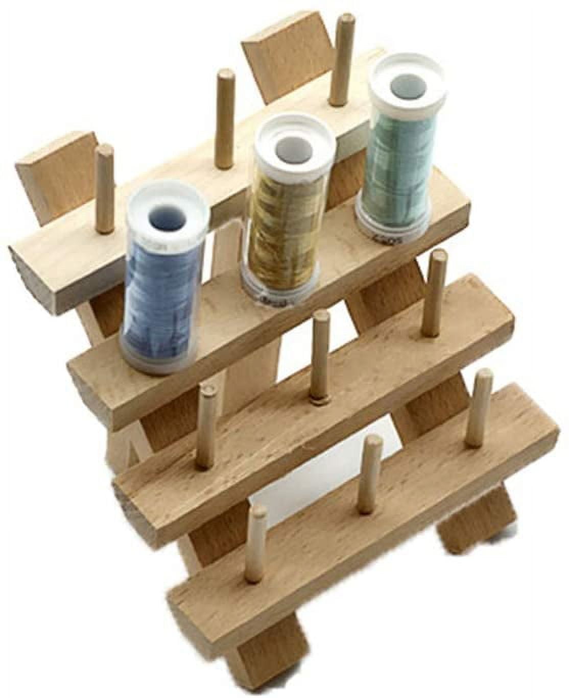 Premium Beechwood 12-Spool Sewing & Embroidery Thread Rack - Walmart.com
