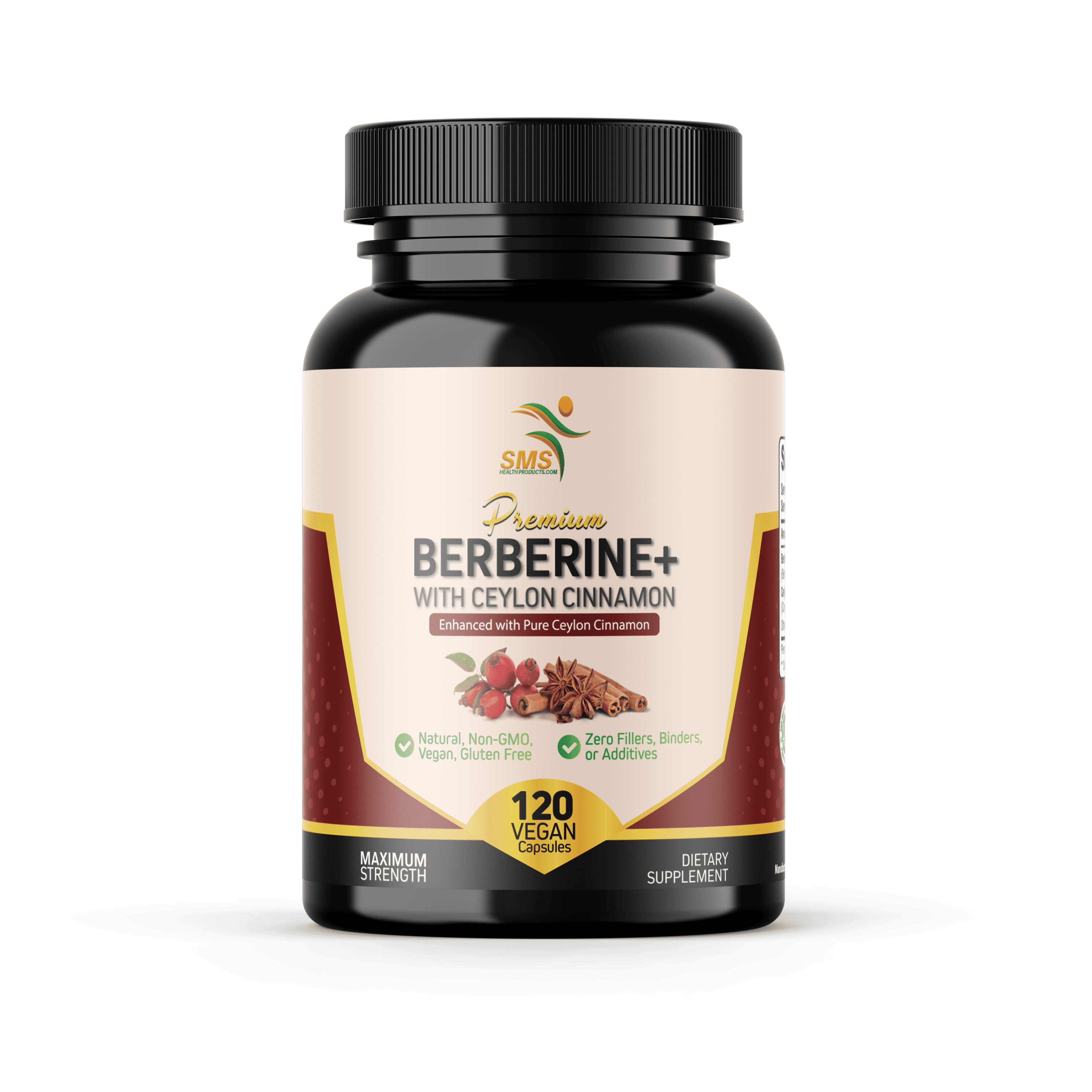 Premium Berberine HCL 1200mg, True Ceylon Cinnamon, 120 Capsules ...
