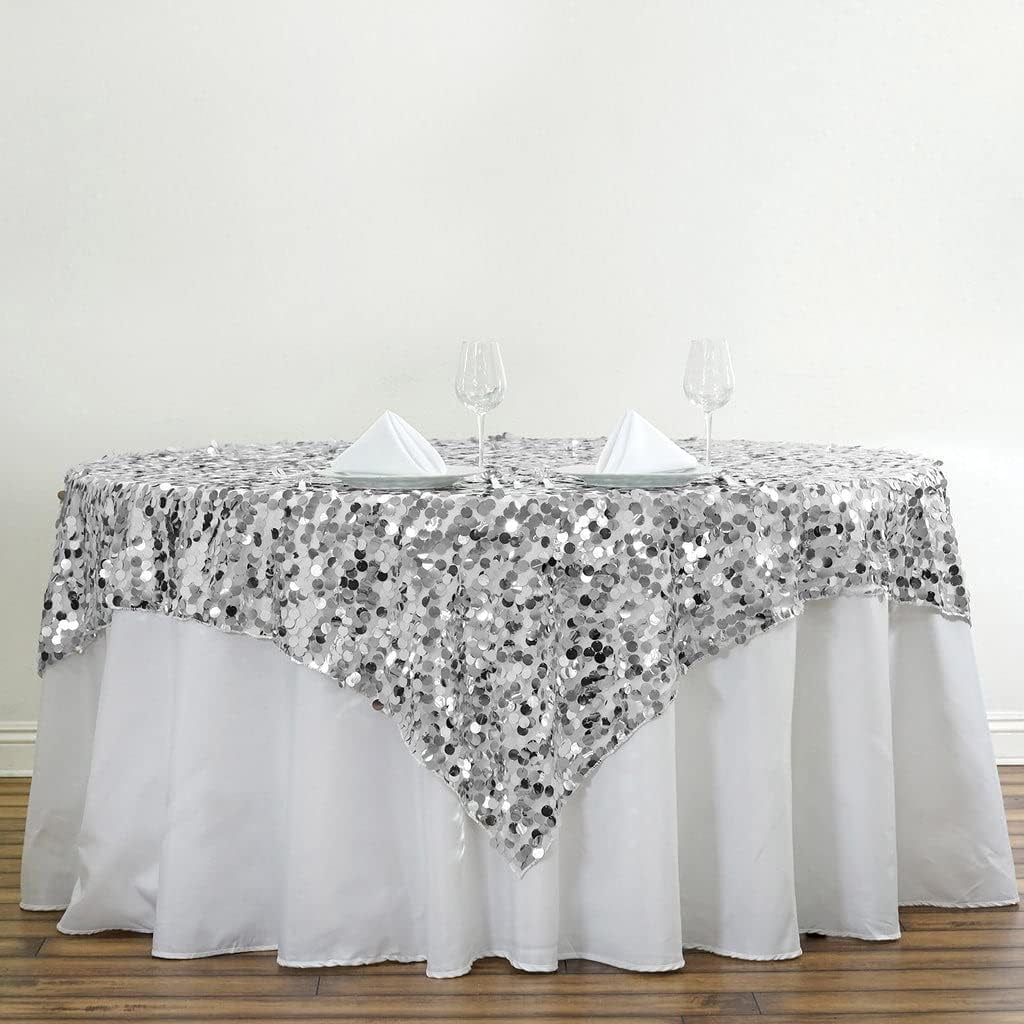 72" Premium Big Payette Sequin Overlay For Wedding Banquet Catering ...