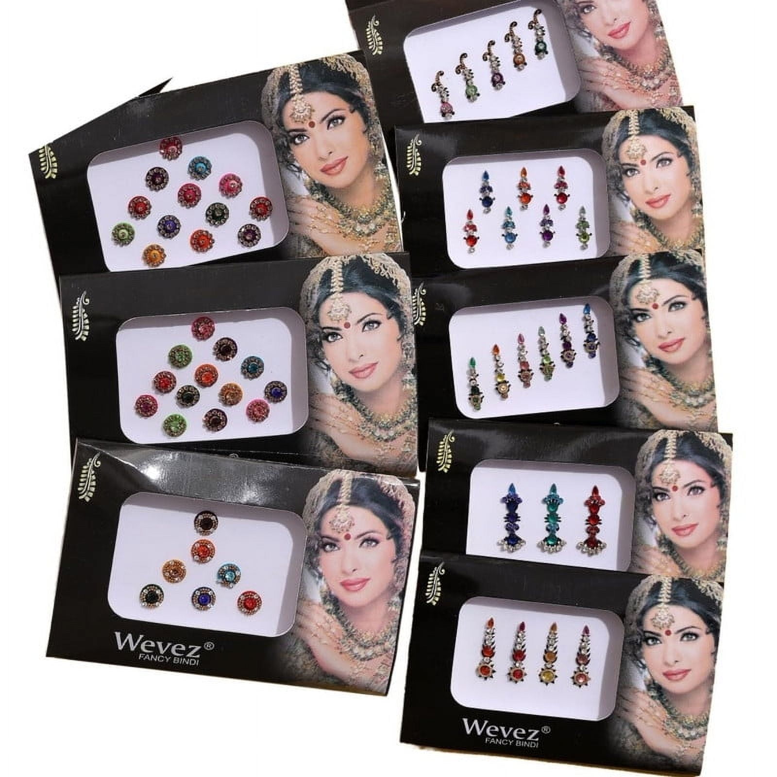 Premium Bindi Multicolor Assorted Forehead Stickers Bindiya Bindis ...