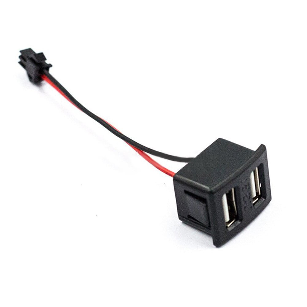 Premium Black Double Layer USB Female Type C Charging Socket Power ...