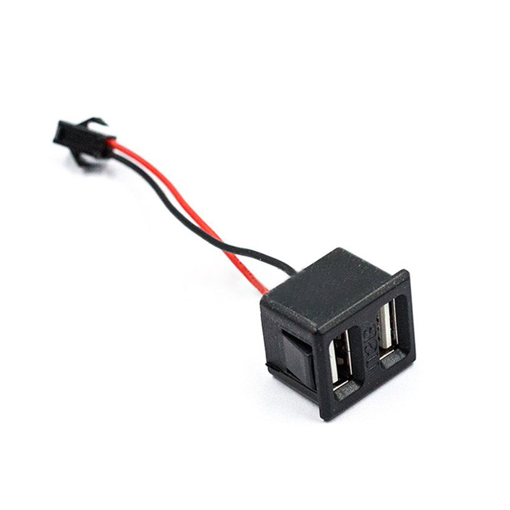 Premium Black Double Layer USB Female Type C Charging Socket Power ...