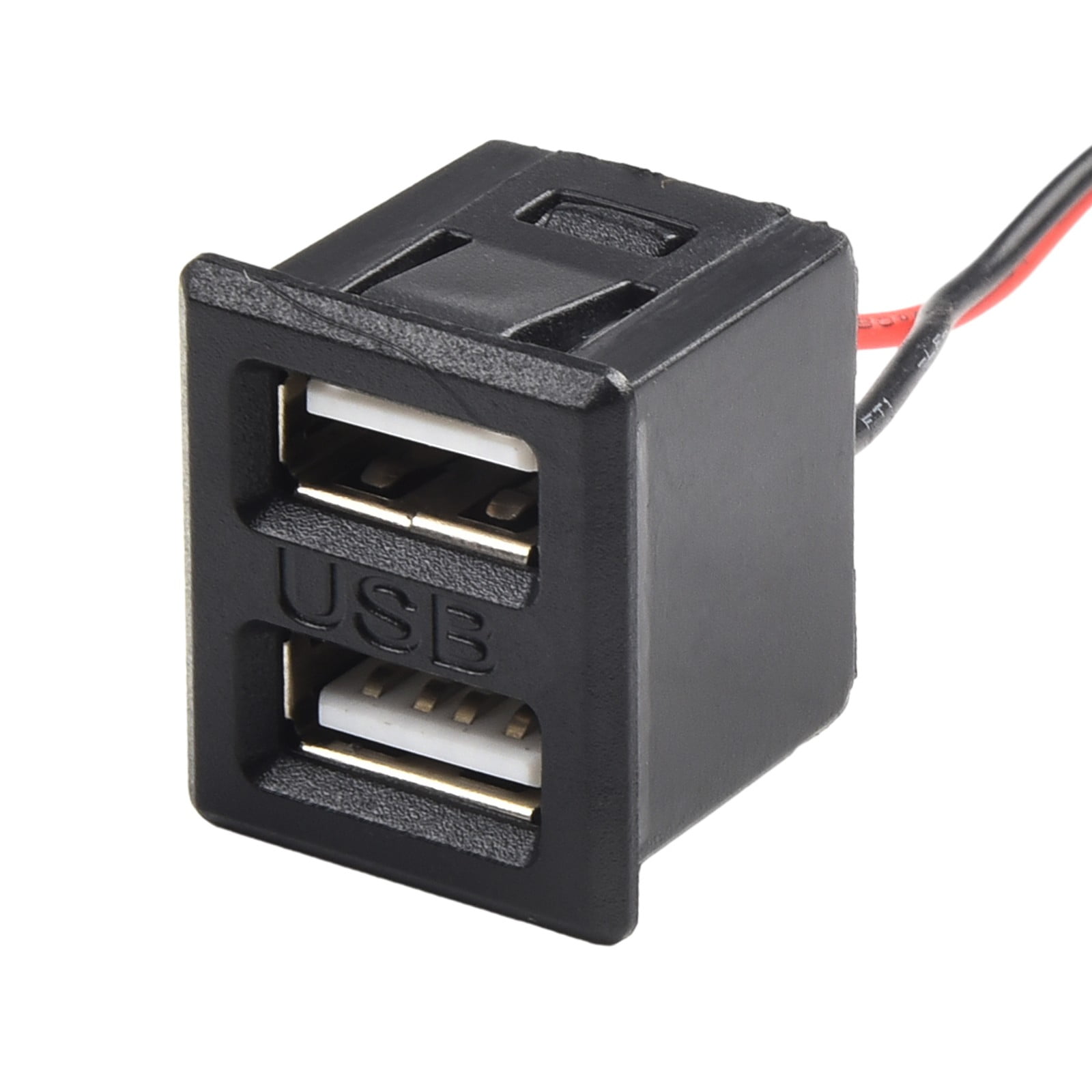 Premium Black Double Layer Usb Female Type C Charging Socket Power ...