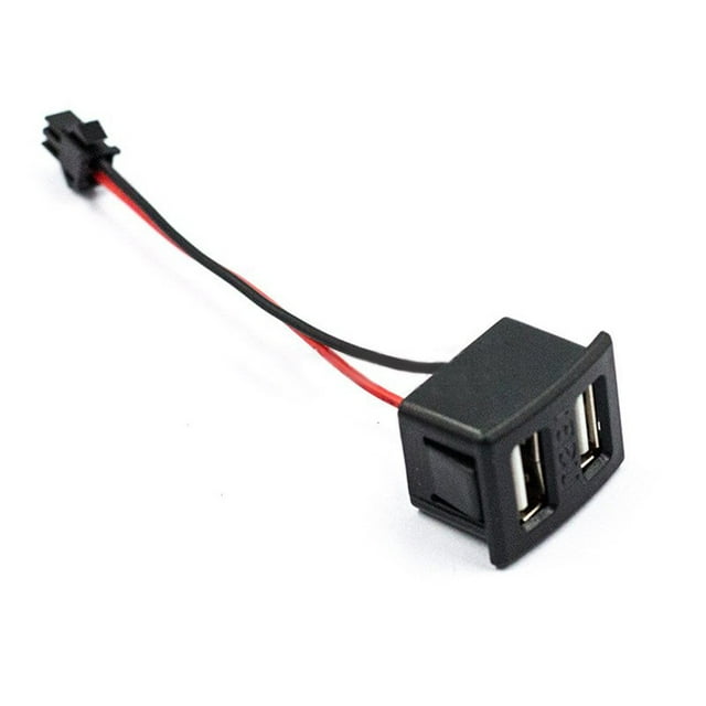 Premium Black Double Layer USB Female Type C Charging Socket Power ...