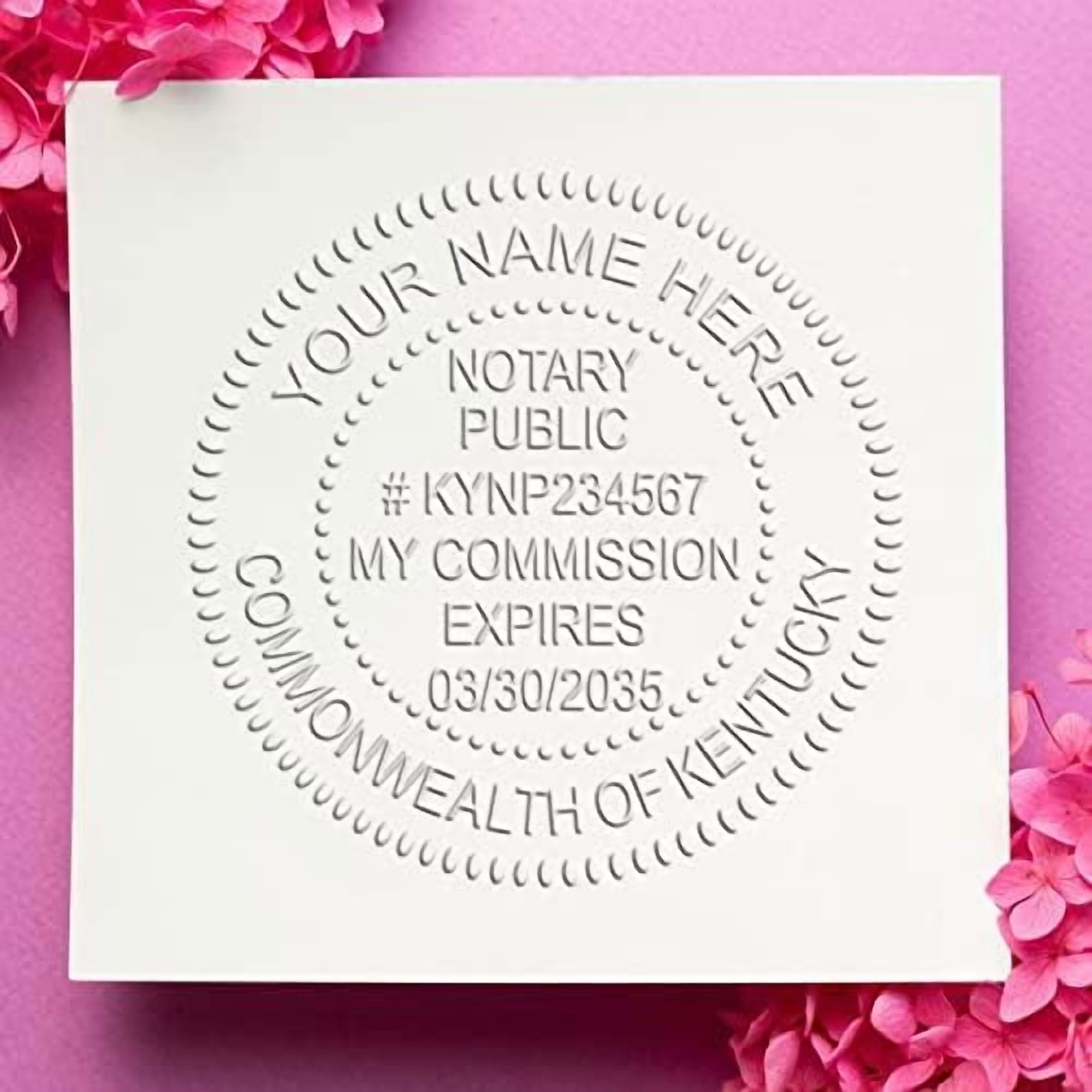 Premium Black Hybrid Kentucky Notarial Seal - State of Kentucky Notary ...