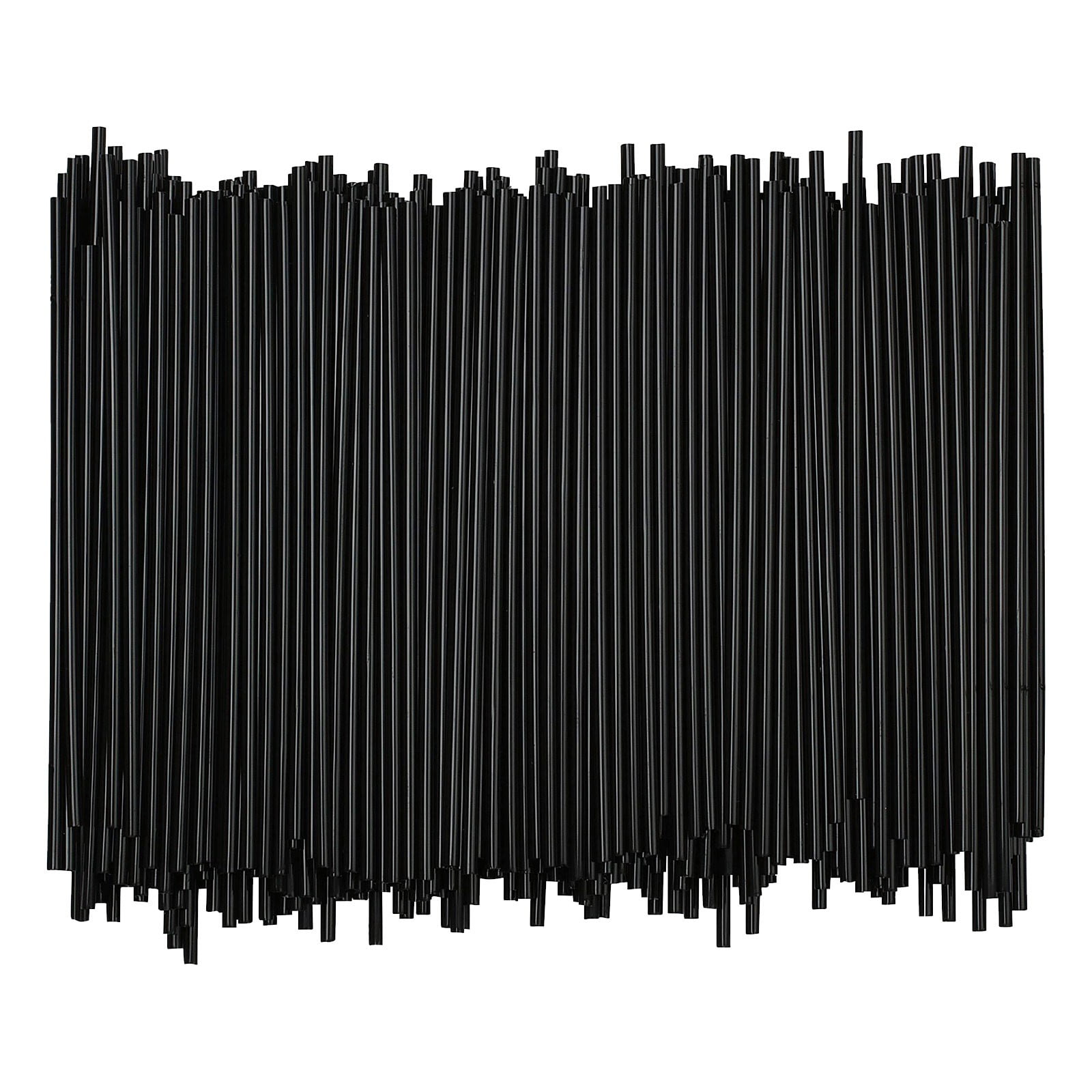 Premium Black Plastic Cocktail Straws 500 Count, 5 Inch Stirring Sticks ...