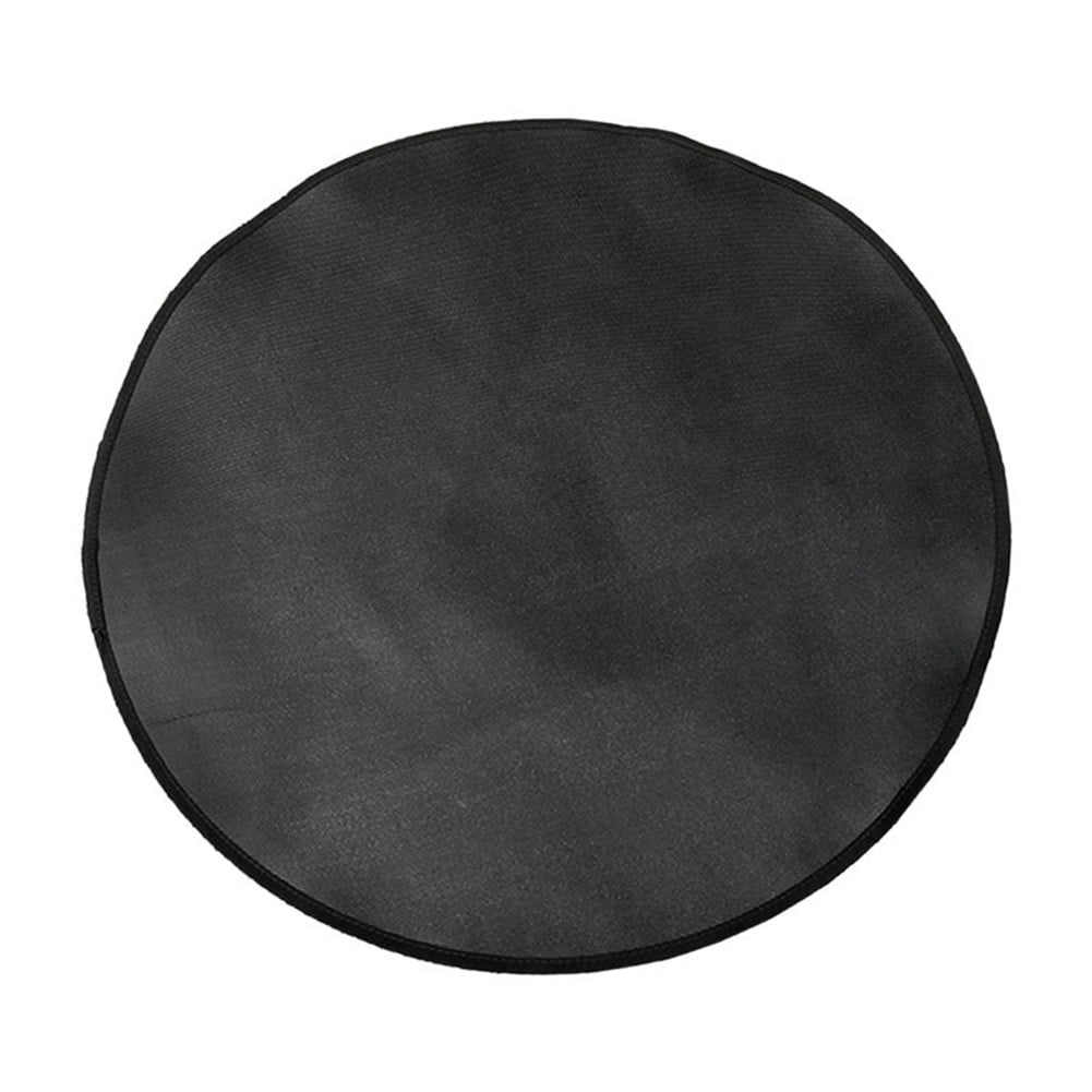 Premium Black Round Fireproof Grill Mat For Optimal Grilling Experience ...