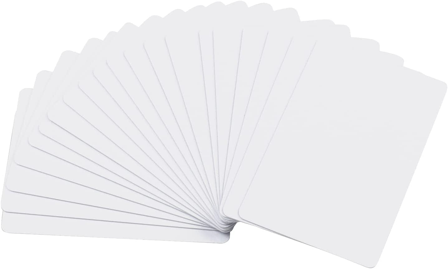 Premium Blank PVC Cards - Pack of 20 White Plastic Cards for ID Badge ...