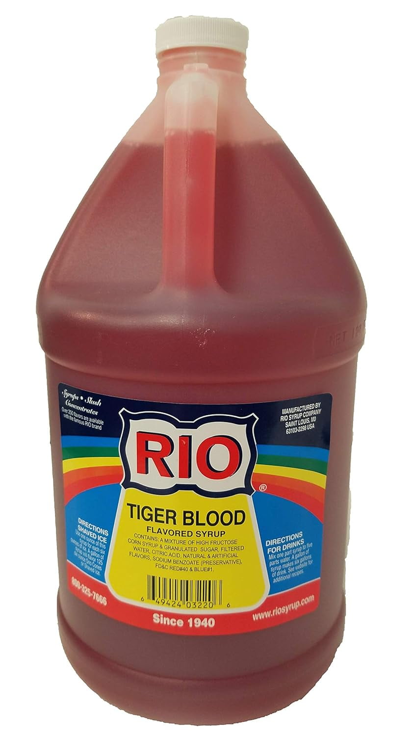 Premium Blood Flavored Snow Cone Syrup, 1 Gallon Ready to Use, By ...