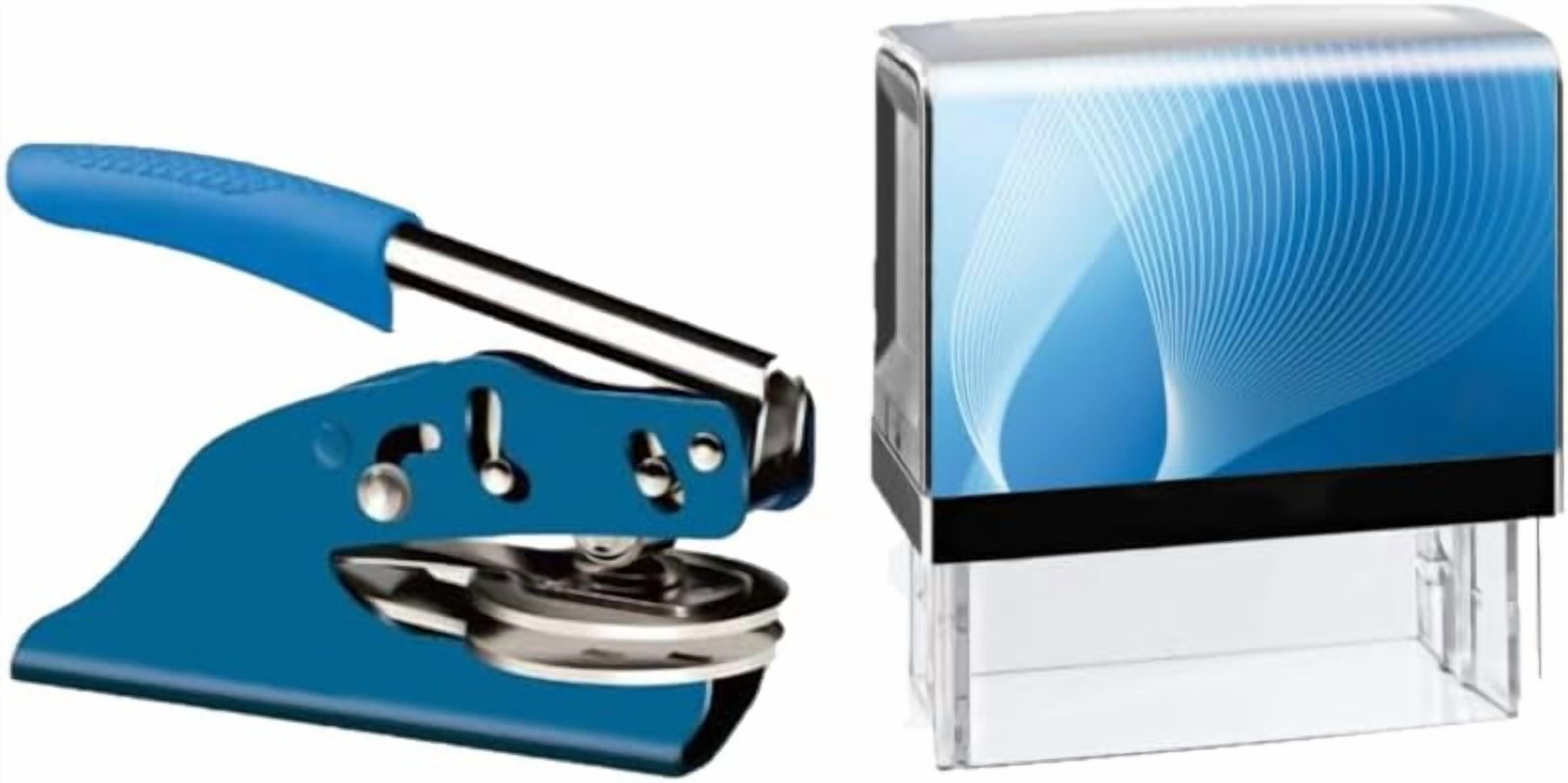 Premium Blue Notary Seal Embosser andBlue Printer 40 Self Inking Notary ...