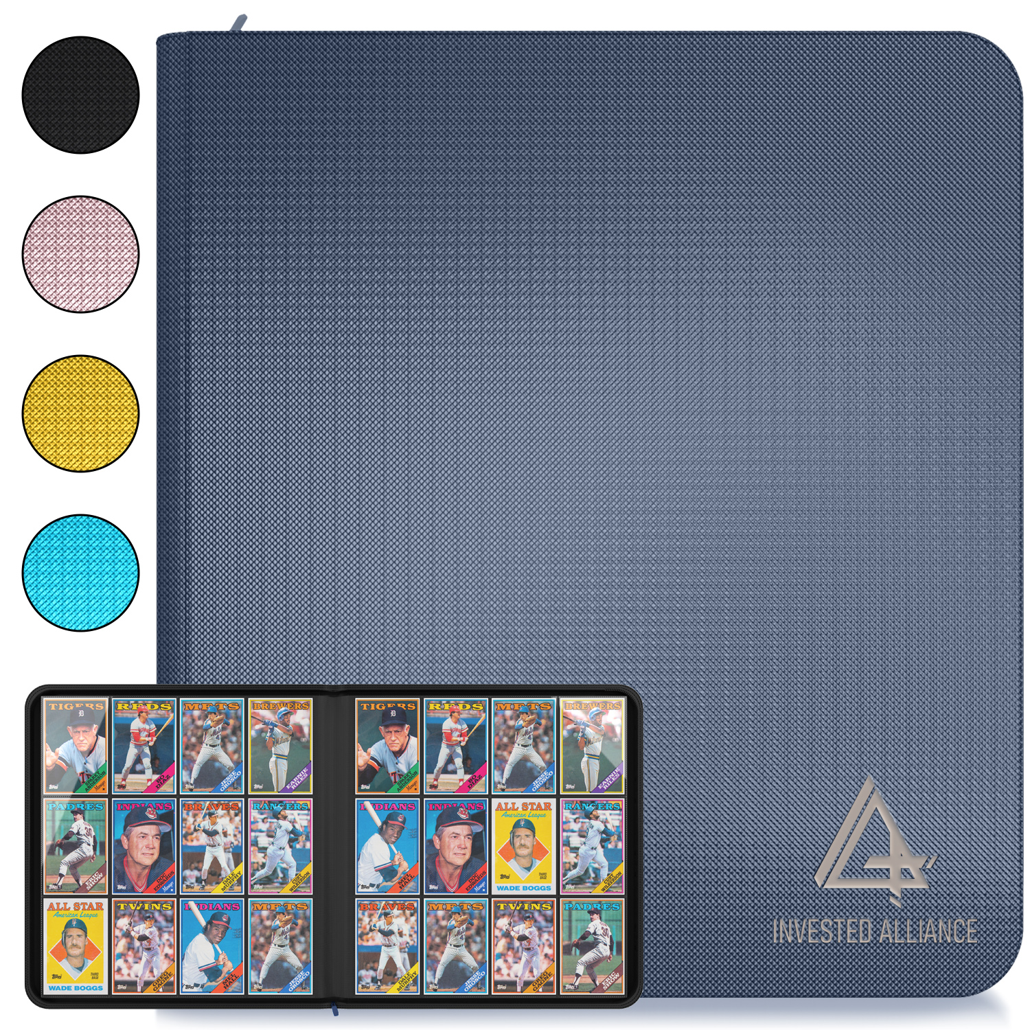 Premium Blue TCG Card Binder | Sports Trading Card Binder 12 Pocket ...