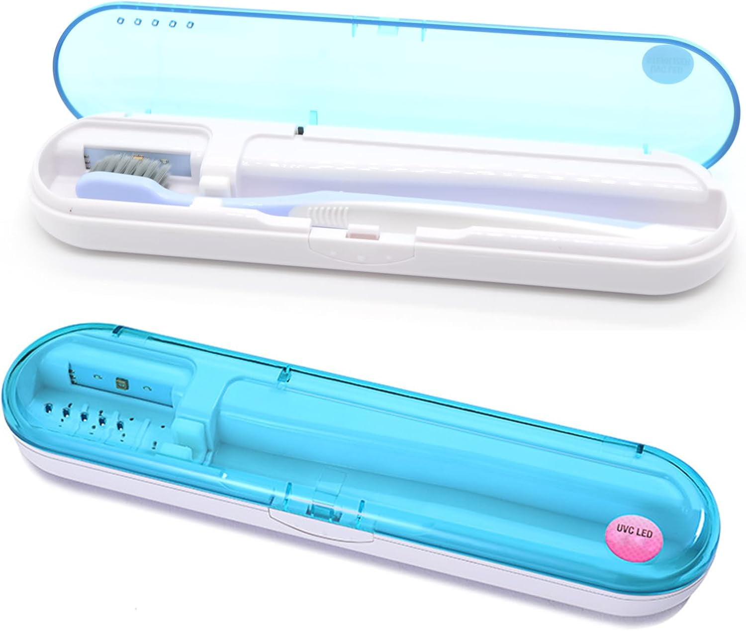 Premium Blue Toothbrush Case w/Advanced U V Cleaning Light - Walmart.com