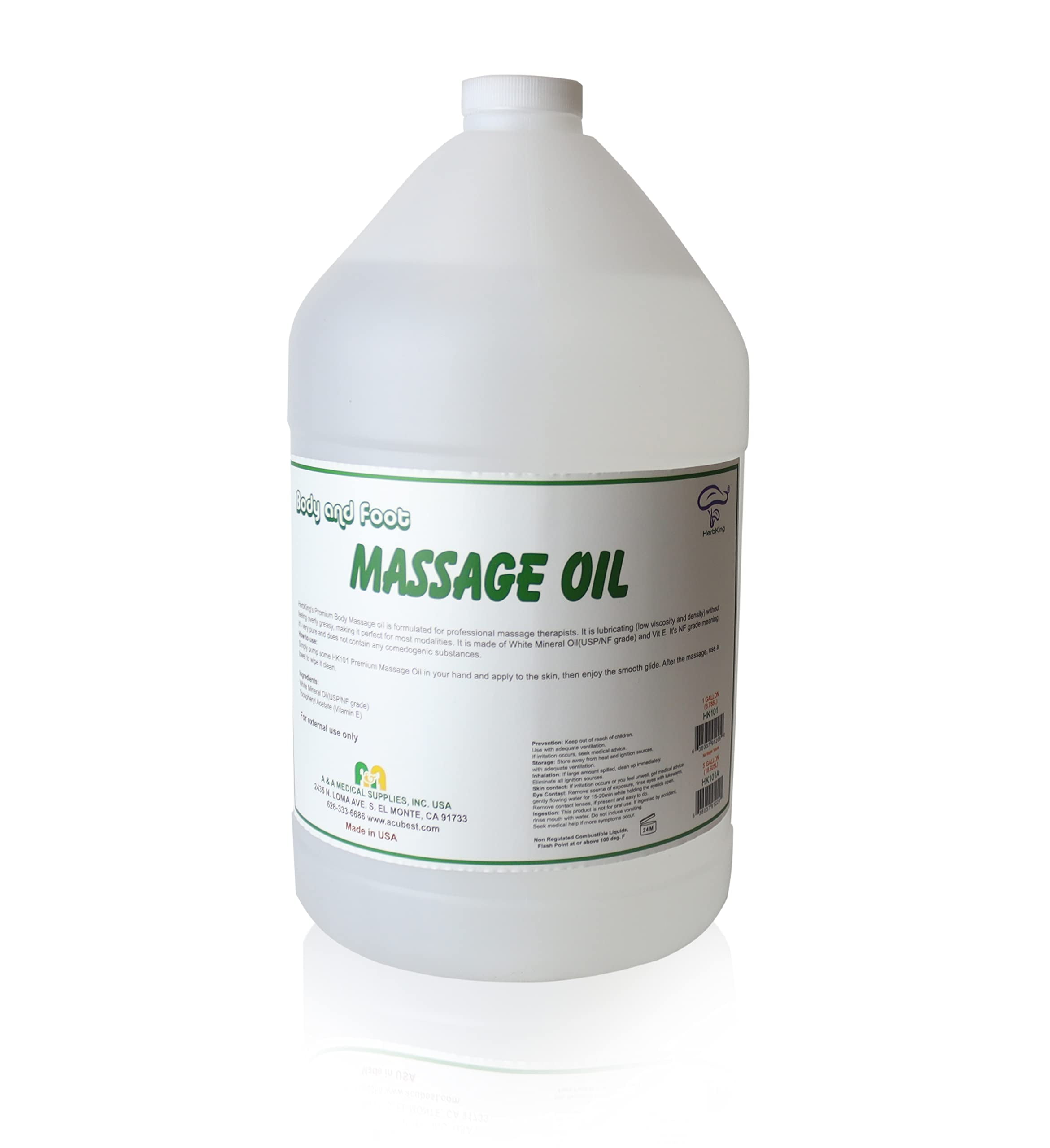 Premium Body Mineral Oil WHF2 for Spa and Massage | 128 OZ | USP Grade ...