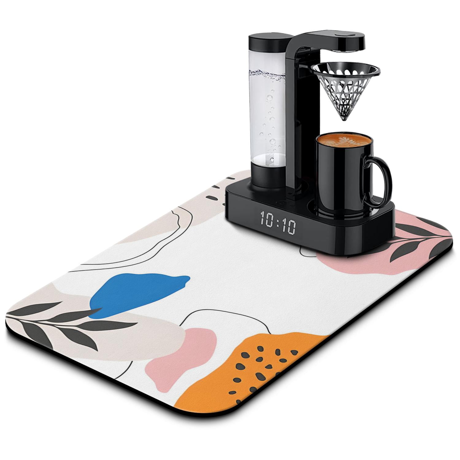 Premium Boho Abstract Coffee Mat, 19.5x12in Stain Absorbent, Quick Dry ...