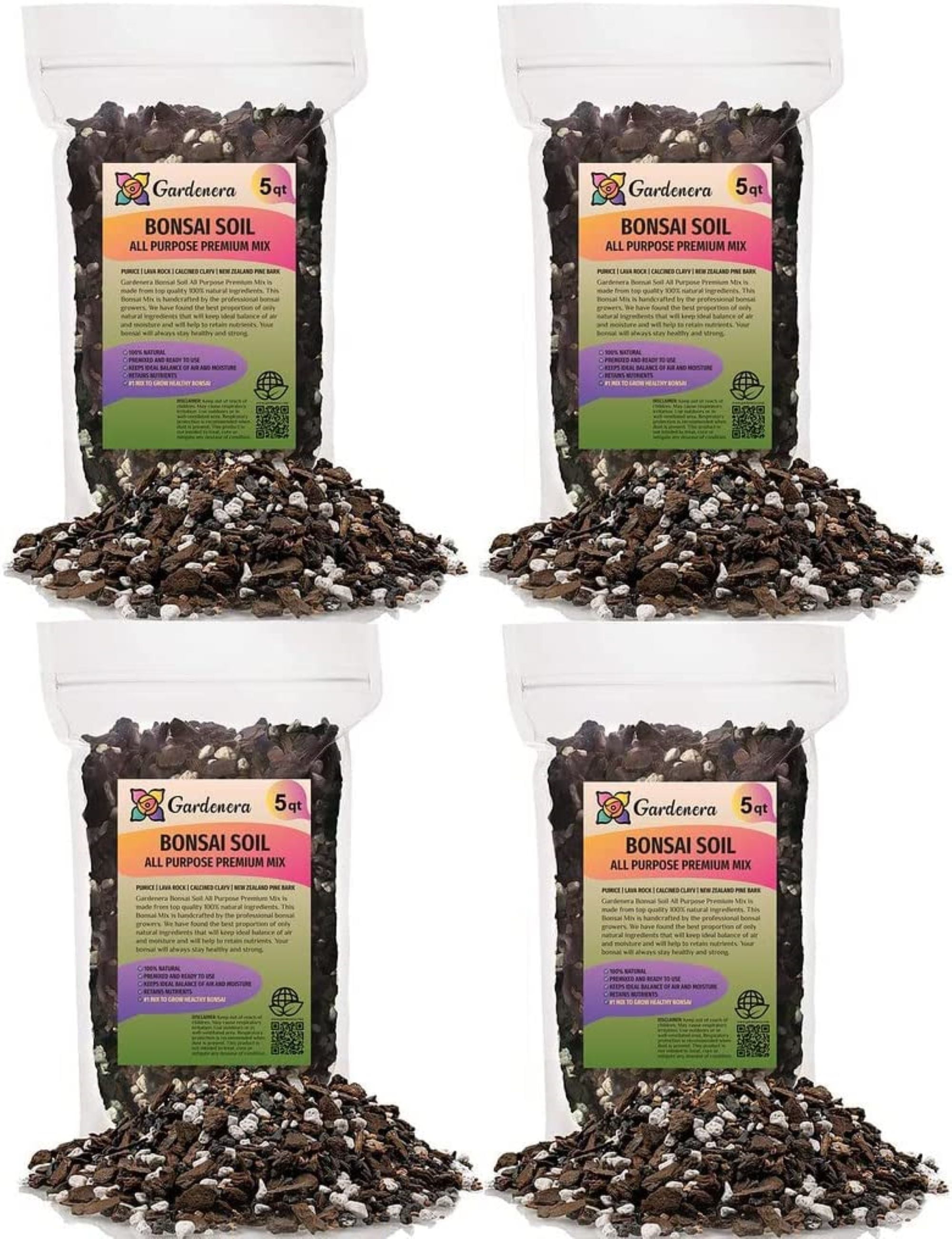 Premium Bonsai Soil All Purpose Fast Draining Mix - 20 Quart - Pumice ...