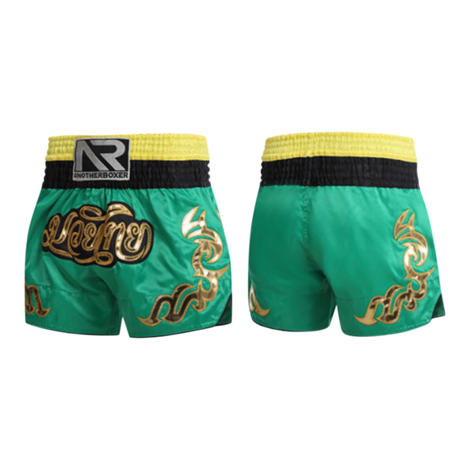 Premium Boxing Shorts Red Satin with Embroidered Flames for Training ...