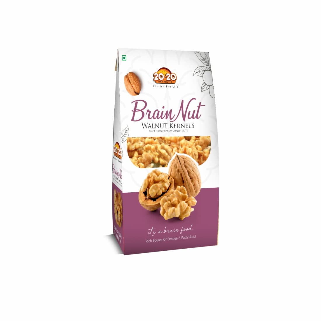 Premium Brain Nut Walnut Kernels By 20-20 Dry Fruits 250gm, | Good ...