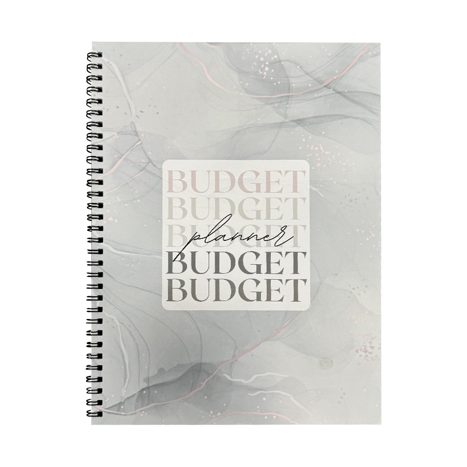 Premium Budget Planner Notebook with Spiral Binding, Marble Design, 12 ...