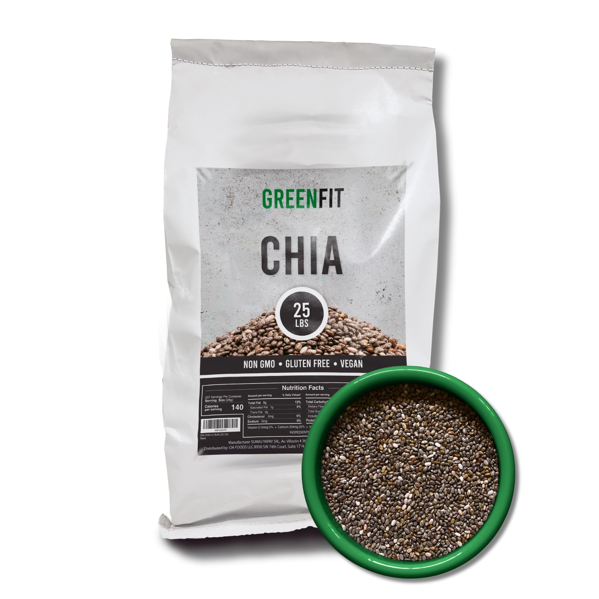 Premium Bulk Chia Seeds DEF29 (25Lbs Bag) | A+ Grade Chia | Nutrient ...