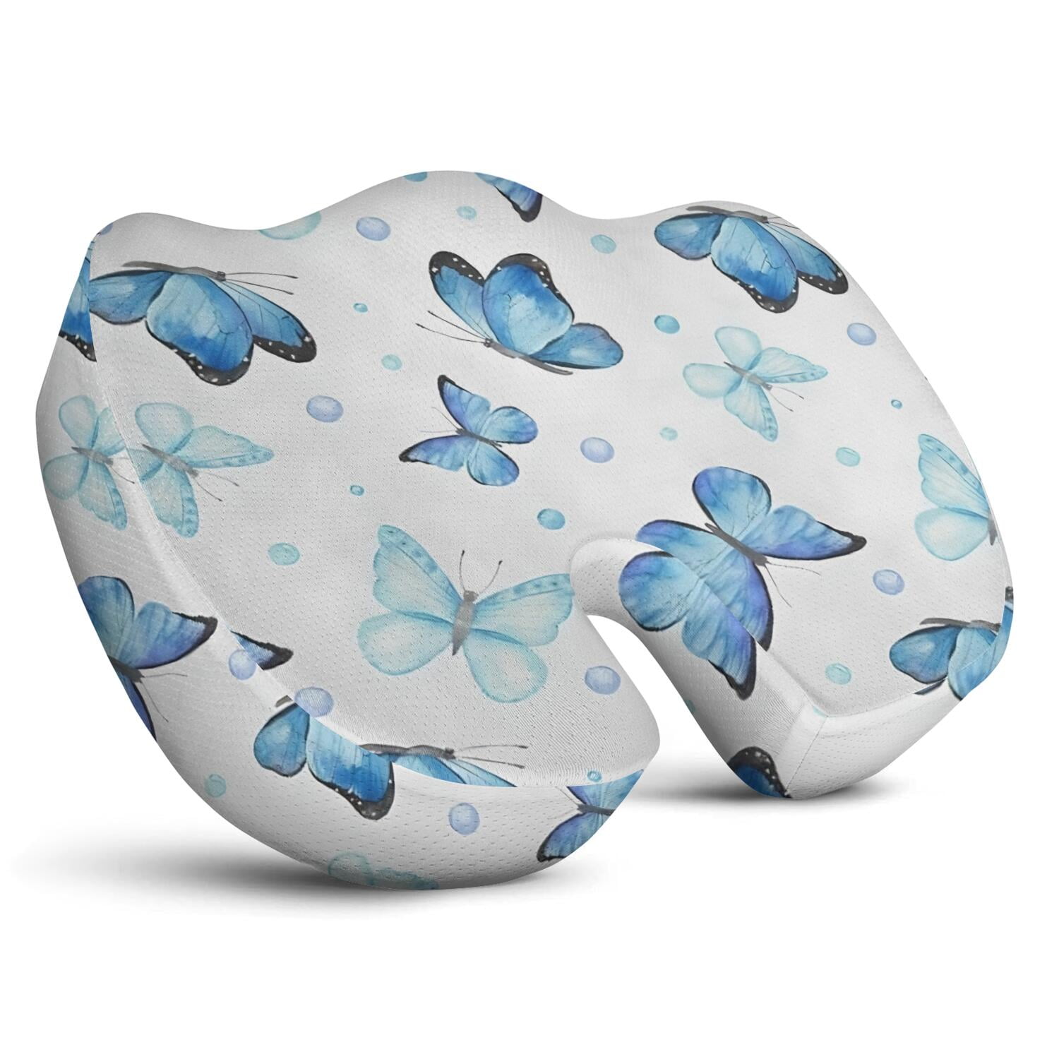 Premium Butterfly Pattern Memory Foam Seat Cushion Ergonomic Chair Pad ...
