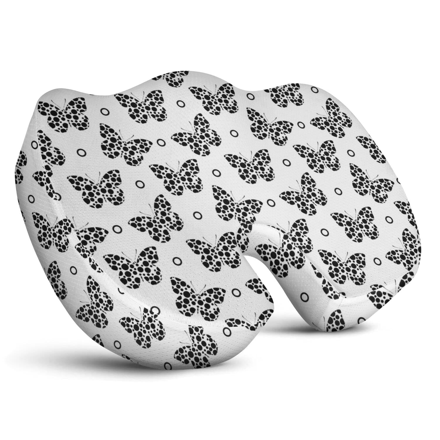 Premium Butterfly Pattern Memory Foam Seat Cushion Ergonomic Chair Pad ...