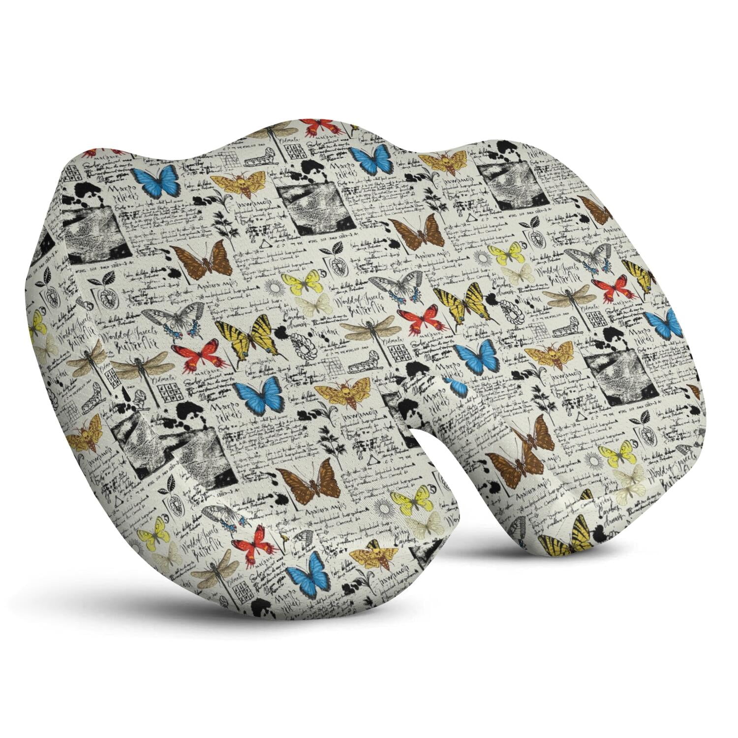 Premium Butterfly Pattern Memory Foam Seat Cushion Ergonomic Chair Pad ...