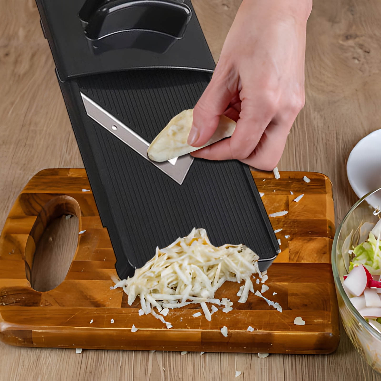 Premium Cabbage Shredder for Fine & Furry Cuts – Large Size Kitchen Microtome for Effortless ...