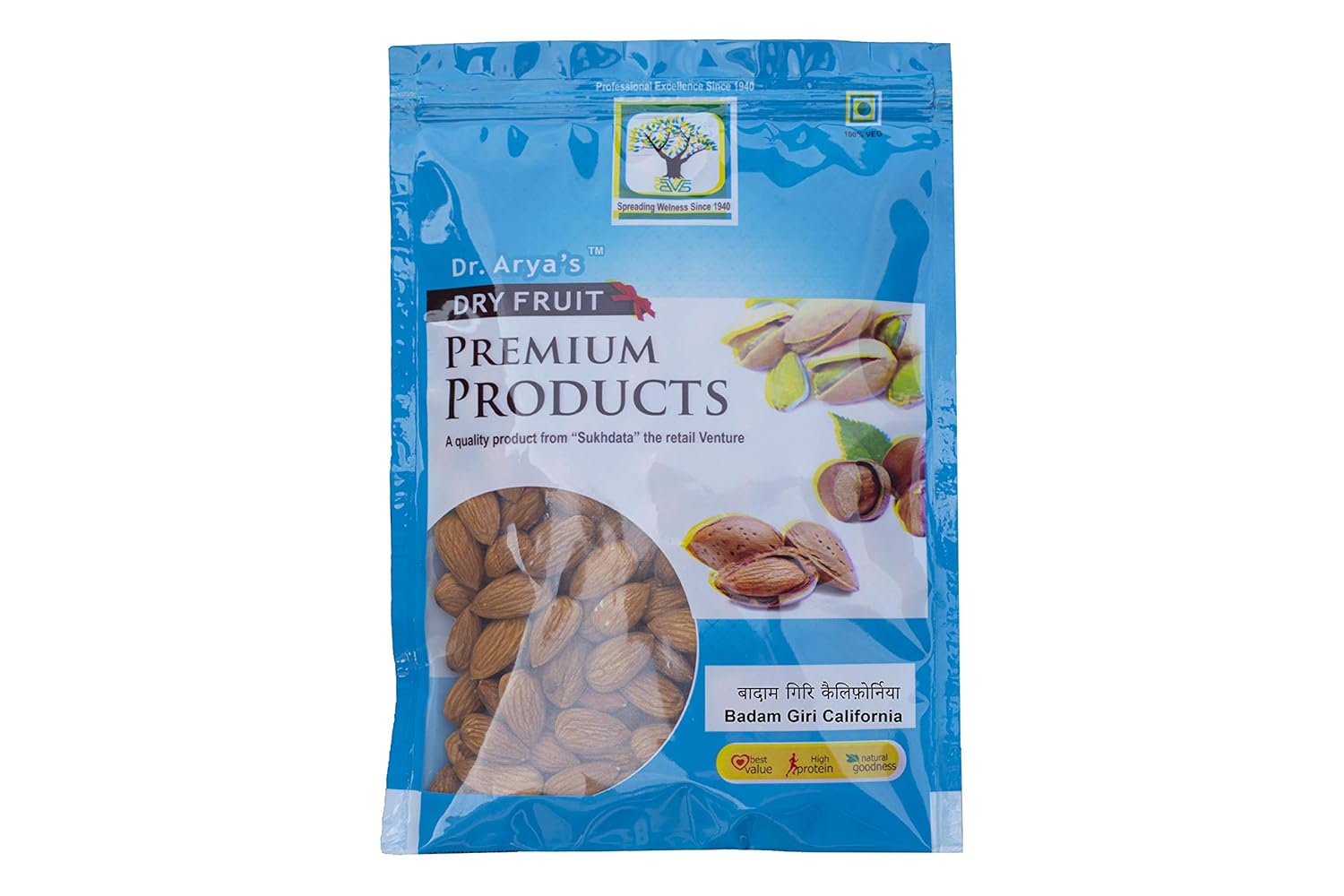 Premium California Badam Giri Almonds By Dr. Arya's 500gm, | Perfect For Eyes & Hair Health ...
