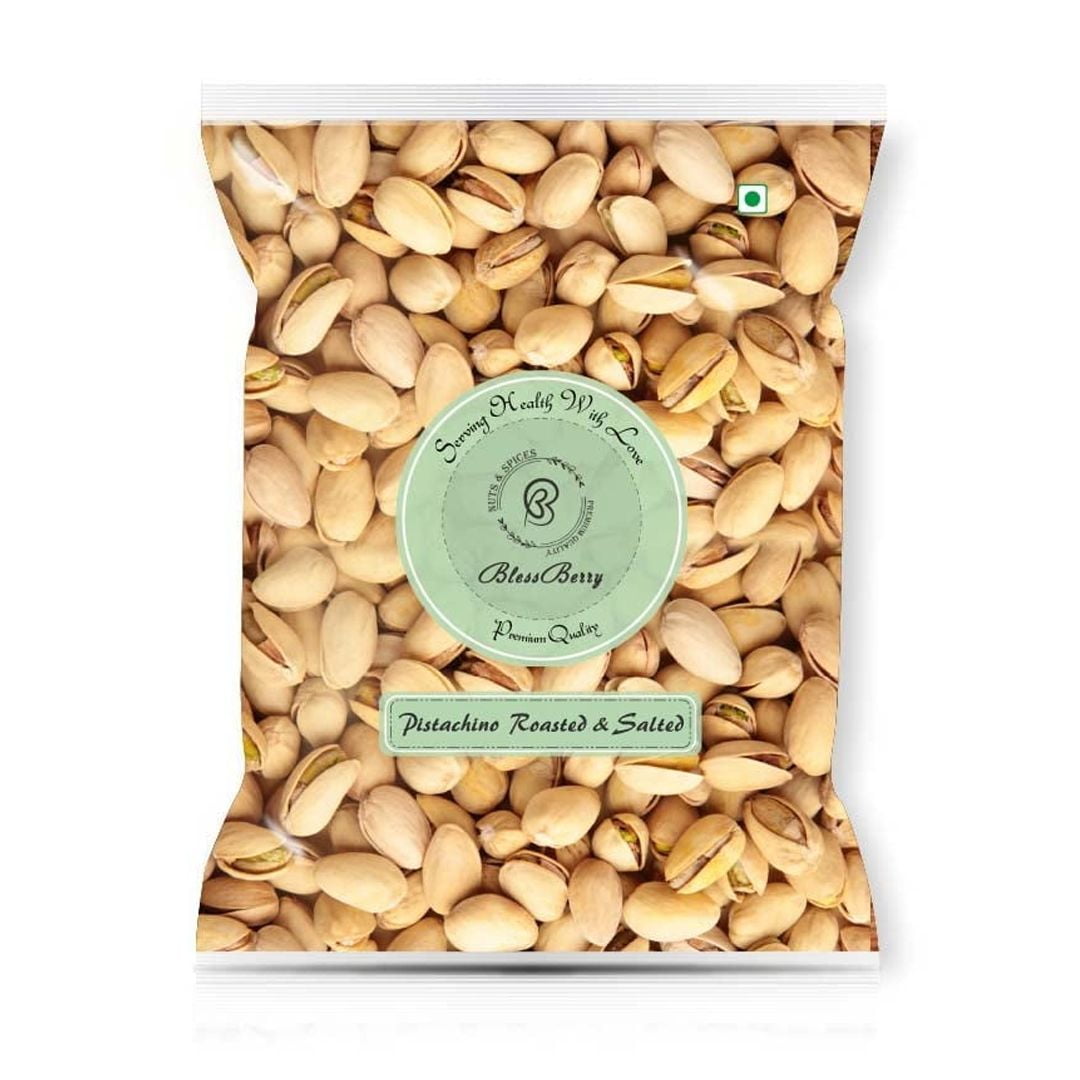 Premium California Roasted & Salted Pistachios By Blessberry 500gm, | Crunchy & Delicious Pista ...