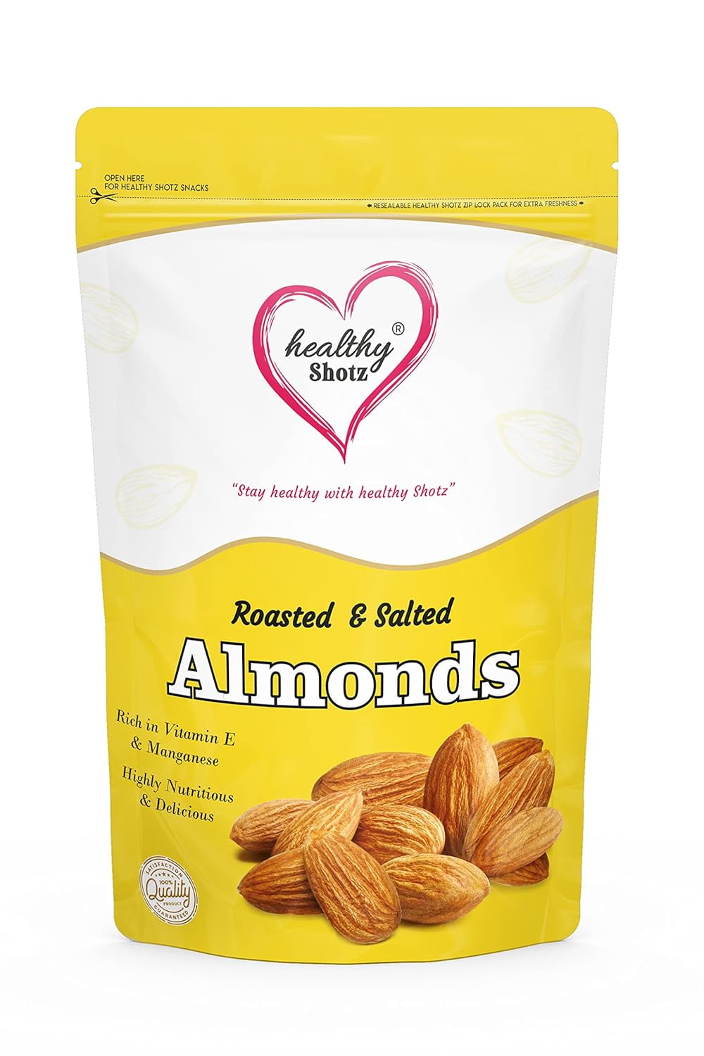 Premium Californian Roasted & Salted Almonds By Healthy Shotz 750gm ...