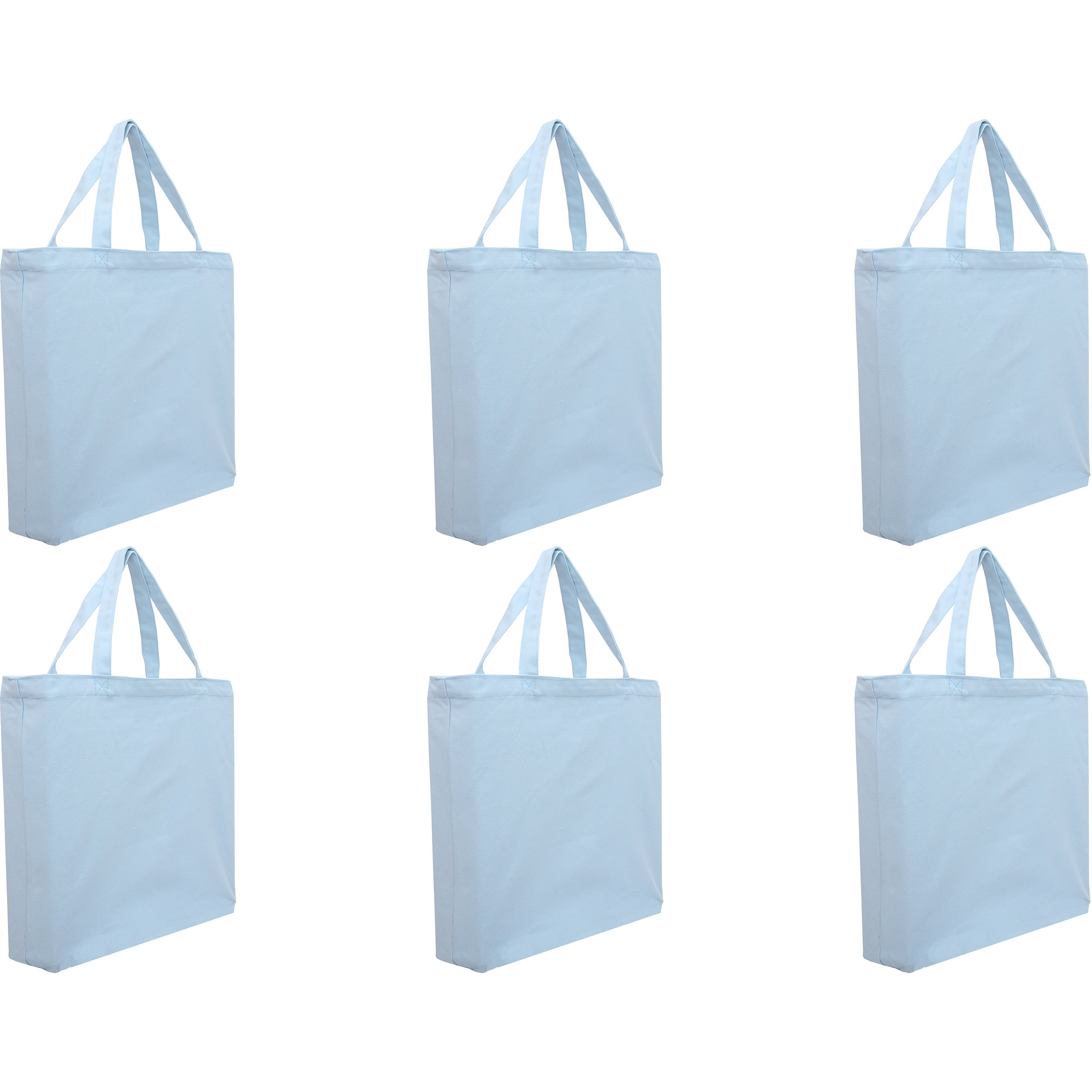 Premium Canvas Tote Bags | Pack of 6 | Heavy Duty 100% Cotton With ...