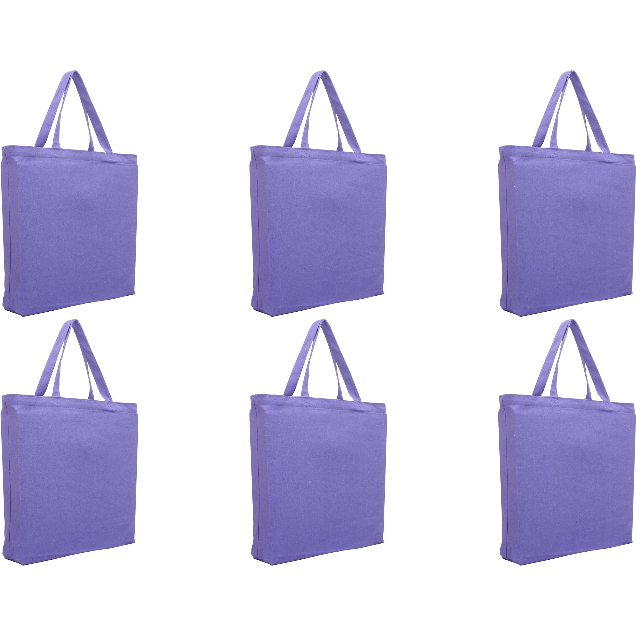Premium Canvas Tote Bags | Pack of 6 | Heavy Duty 100% Cotton With ...