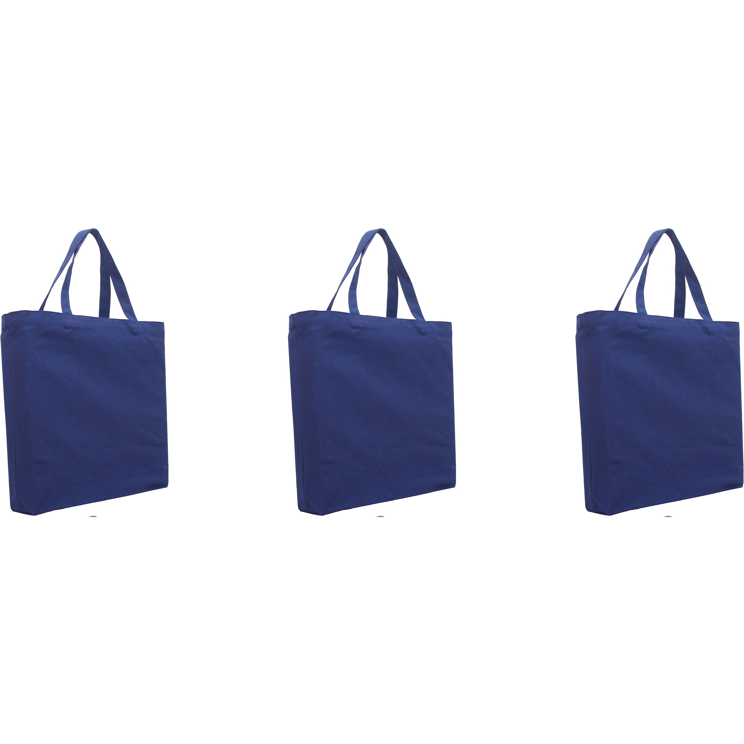 Premium Canvas Tote Bags | Pack of 3 | Heavy Duty 100% Cotton With ...