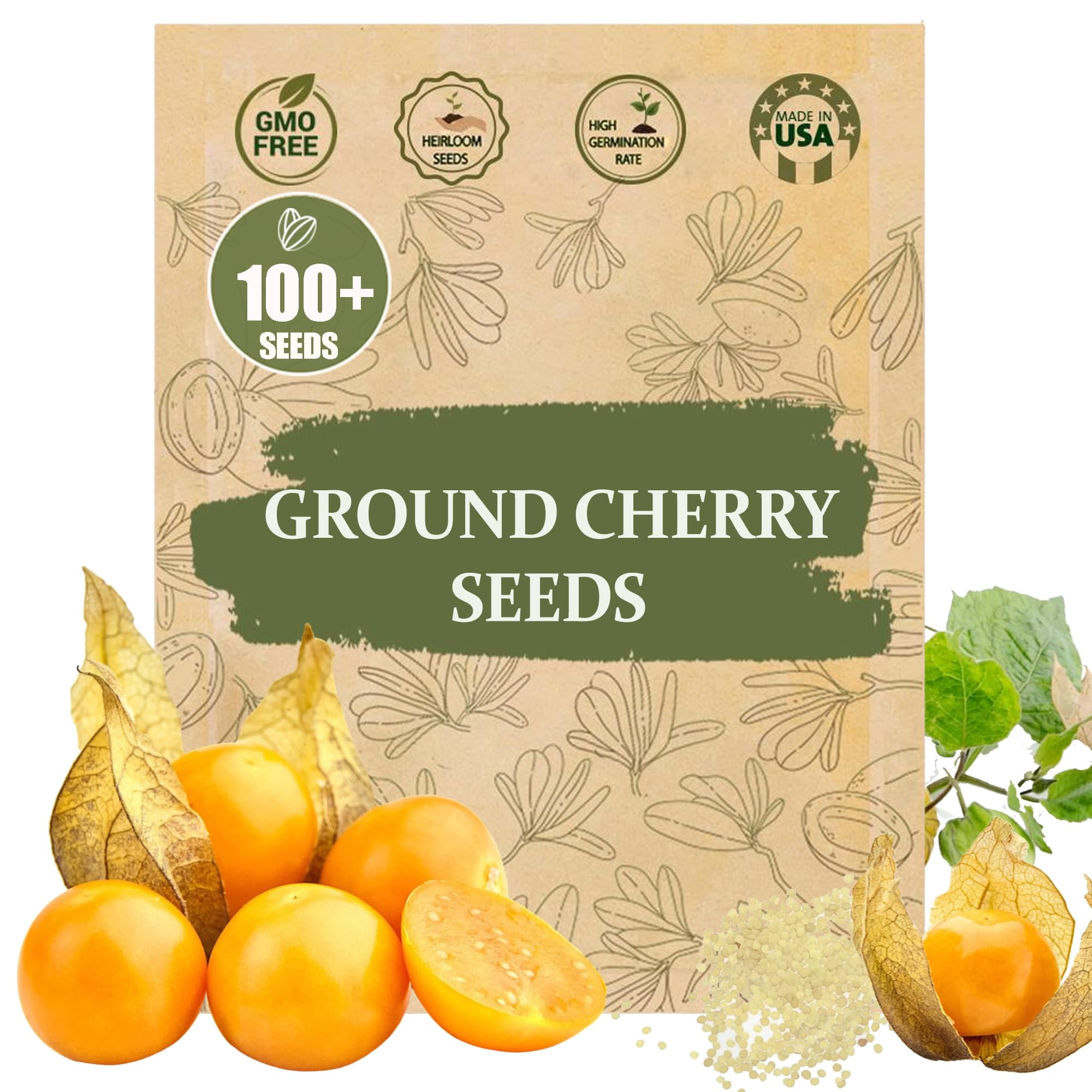 Premium Cape Gooseberry Seeds (Physalis peruviana) ZLK1 - 100+ Non-GMO ...