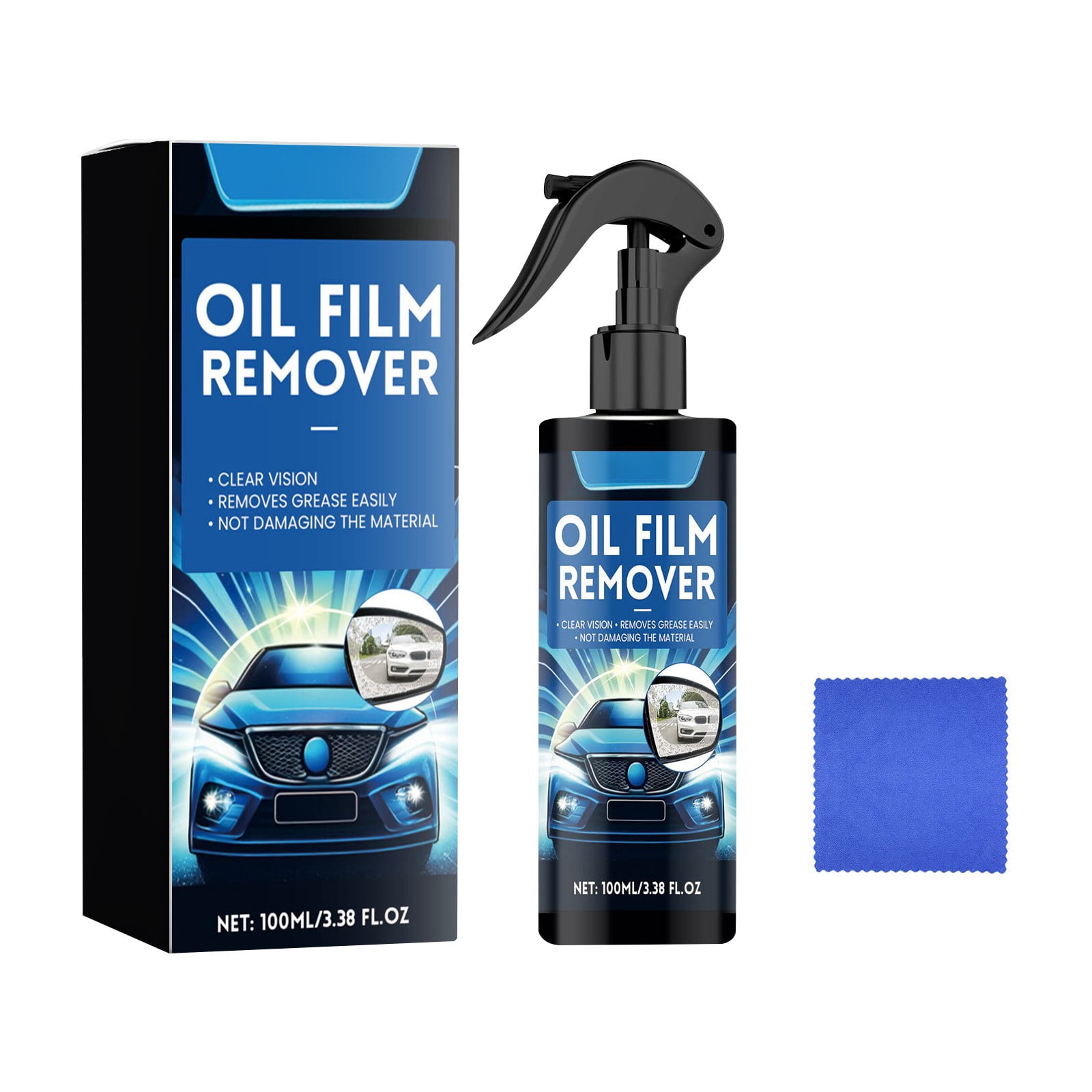 Premium Car Oil Film Remover Spray Effortlessly Removes Grease, Ensures ...
