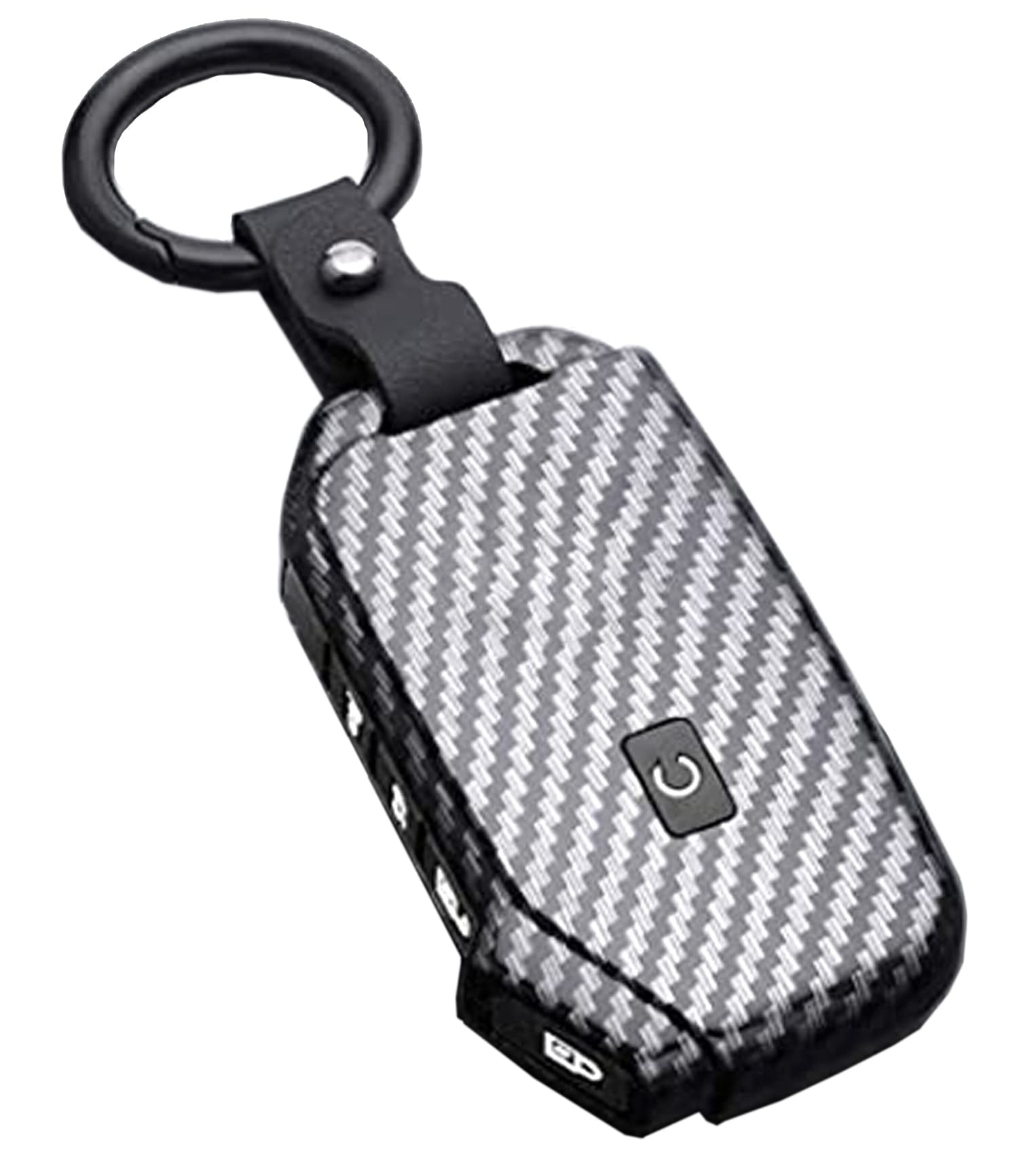 Premium Carbon Fiber Texture ABS 5-Button Protective Key Fob Cover ...