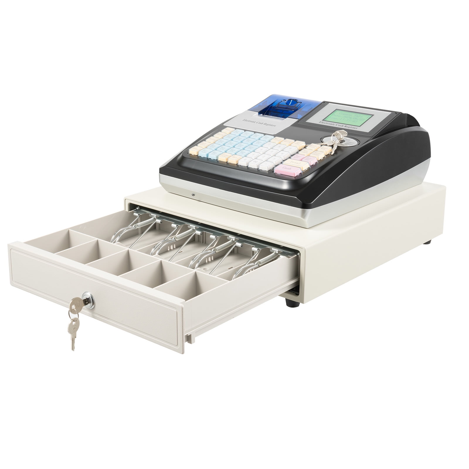 Premium Cash Drawer with 4 Bill and 5 Coin Compartments, Automatic Pop ...