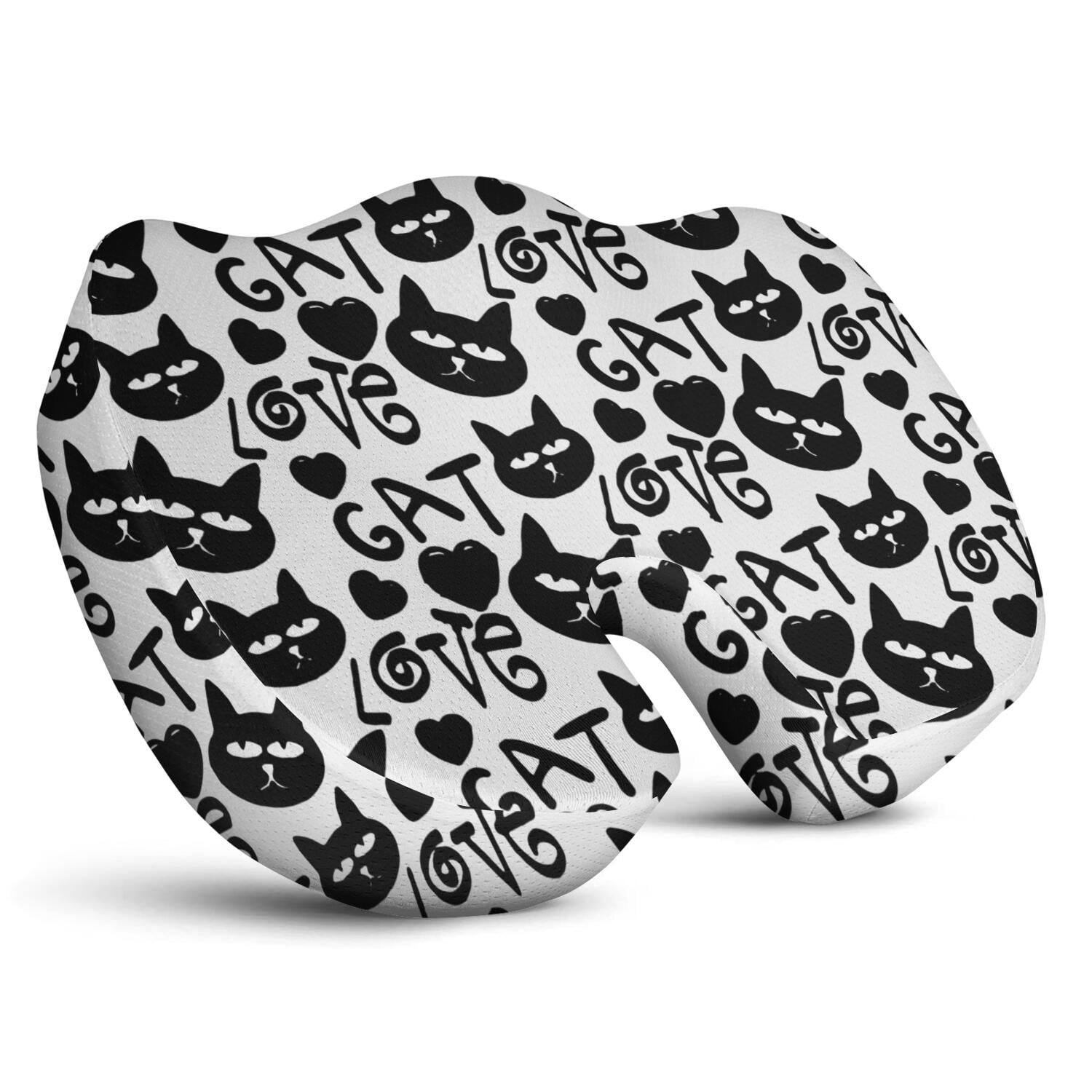 Premium Cat Pattern Memory Foam Seat Cushion Ergonomic Chair Pad for ...