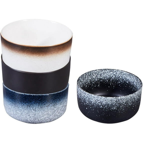 Premium Ceramic Bowl Set, 12 Oz Serving Bowls for Rice, Noodle, Soup ...